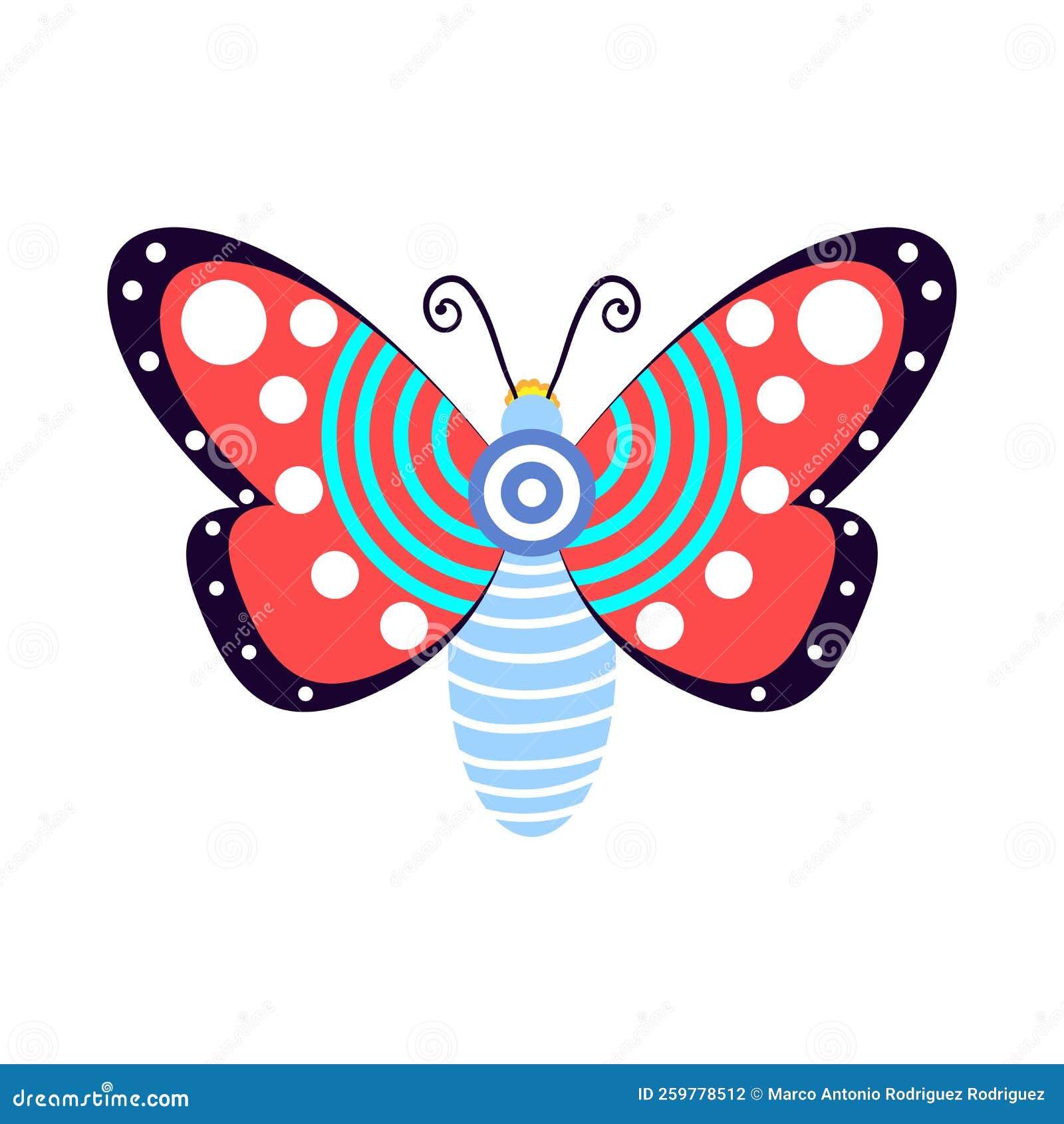 Isolated Red Butterfly Vector Illustration Stock Vector - Illustration ...