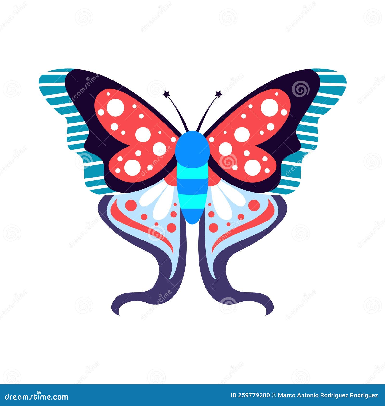 Isolated Red Butterfly Vector Illustration Stock Vector - Illustration ...