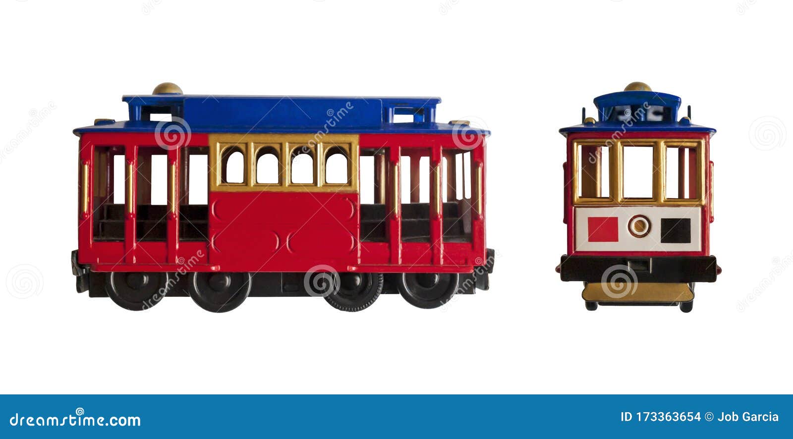 Isolated Red Cable Car Toy on White Background Stock Photo - Image of ...