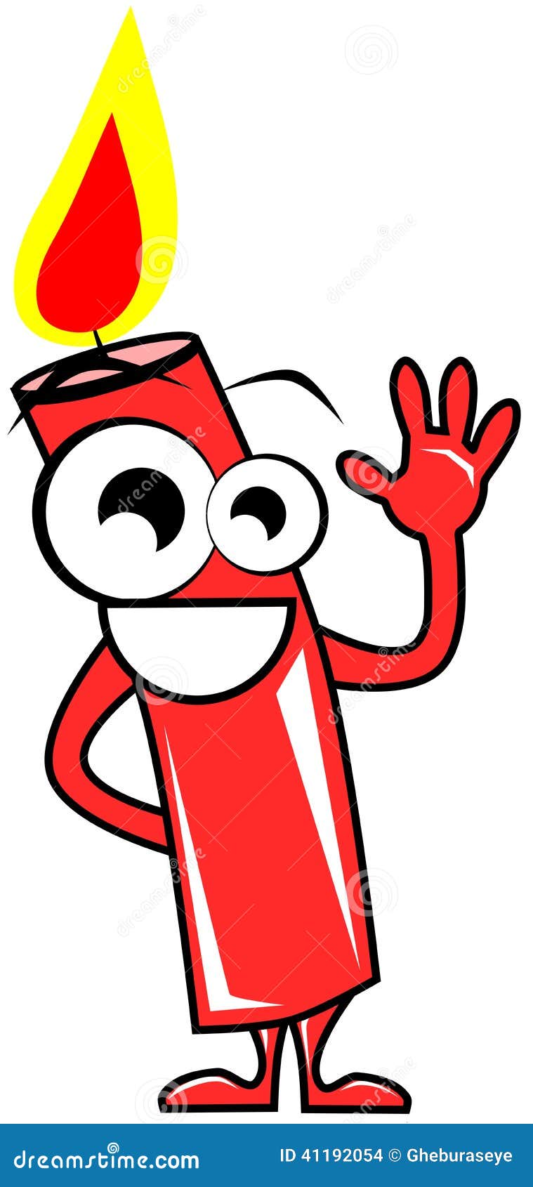 Isolated Red Candle Cartoon Stock Vector - Illustration of candle, cake ...