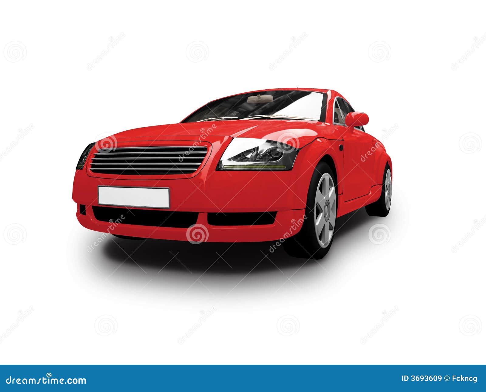 Isolated Red Car Front View Stock Illustration - Illustration of audi ...