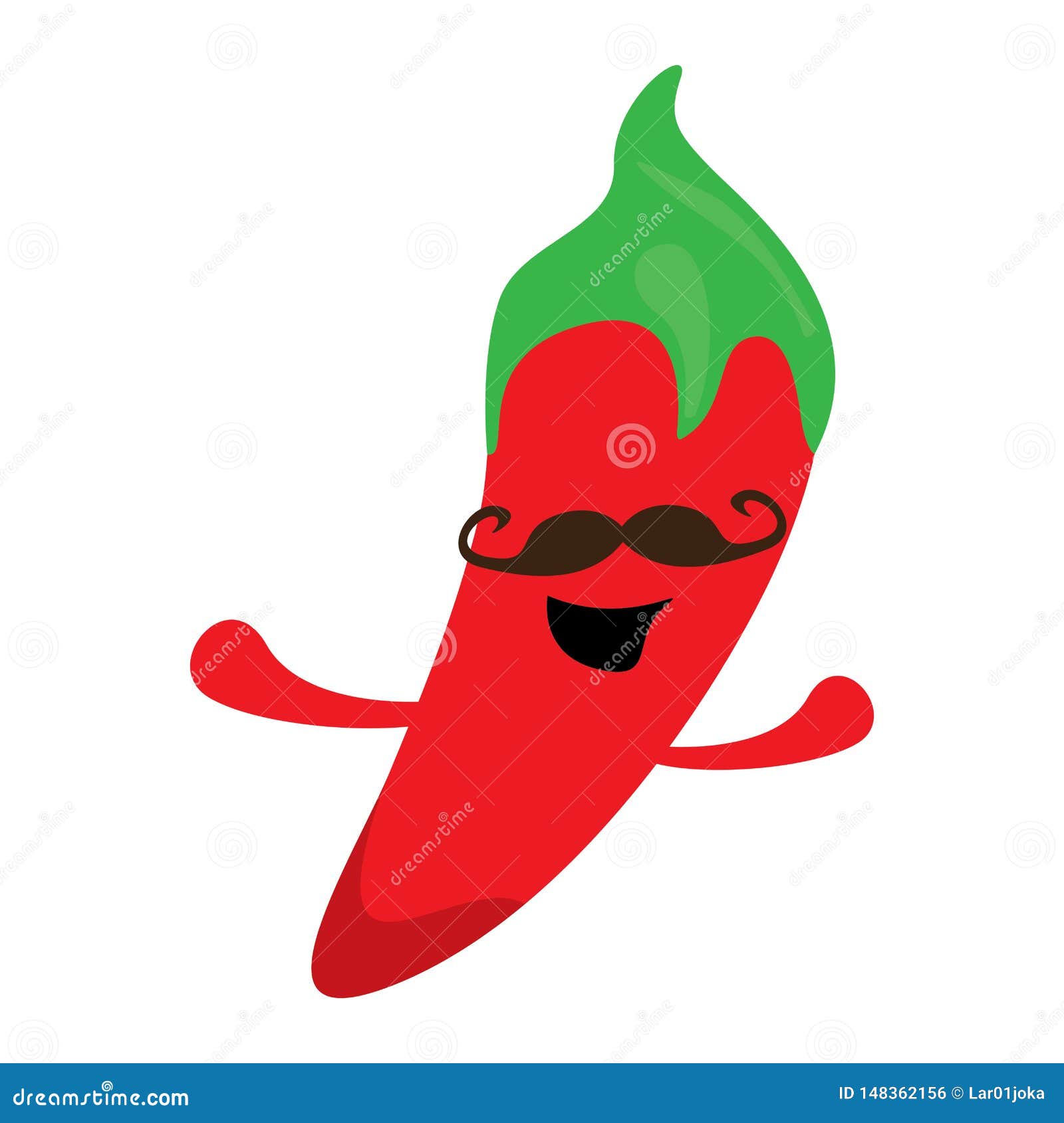 Isolated Red Chili Pepper Cartoon Image Stock Vector - Illustration of ...