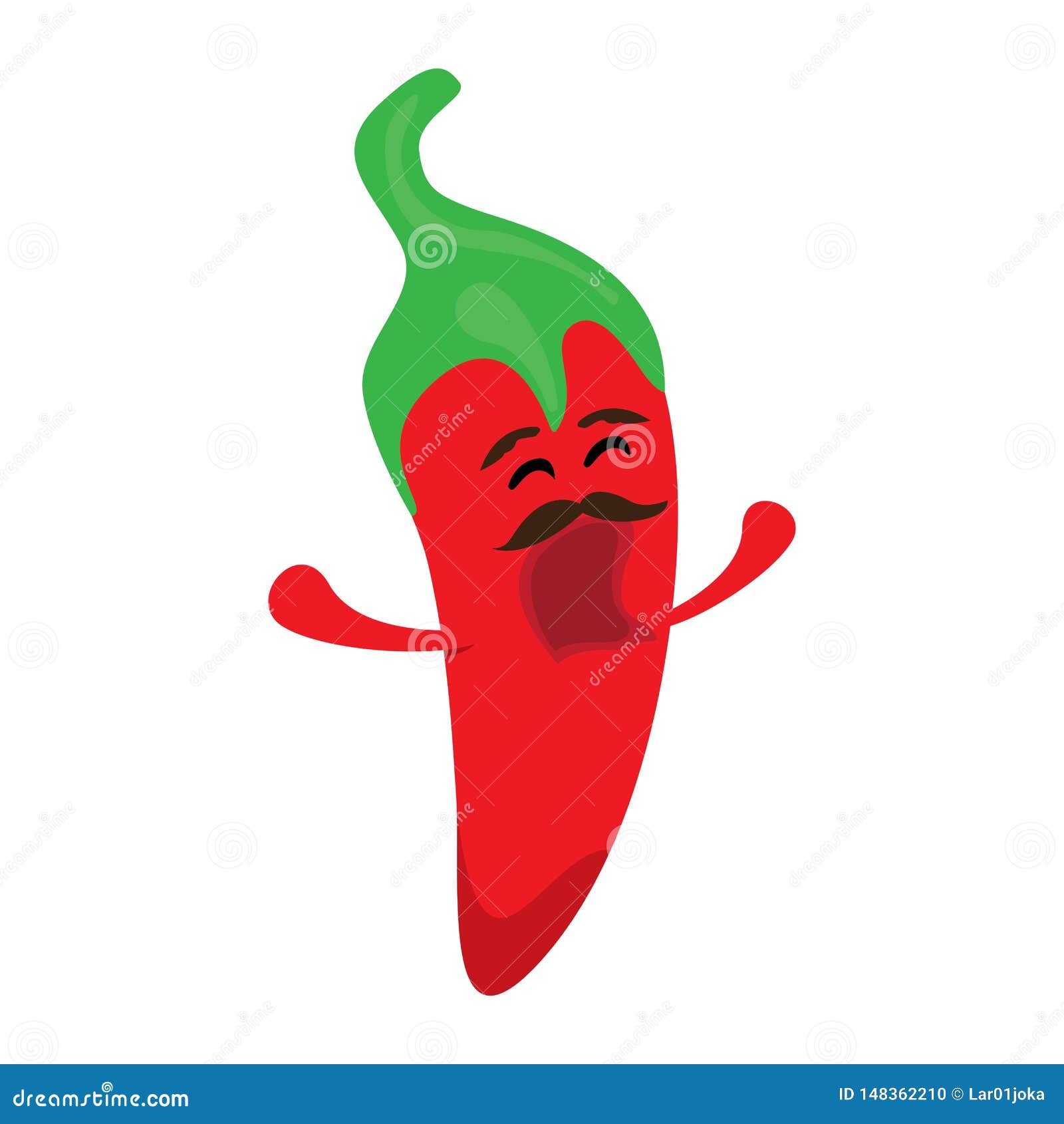 Isolated Red Chili Pepper Cartoon Image Stock Vector - Illustration of ...