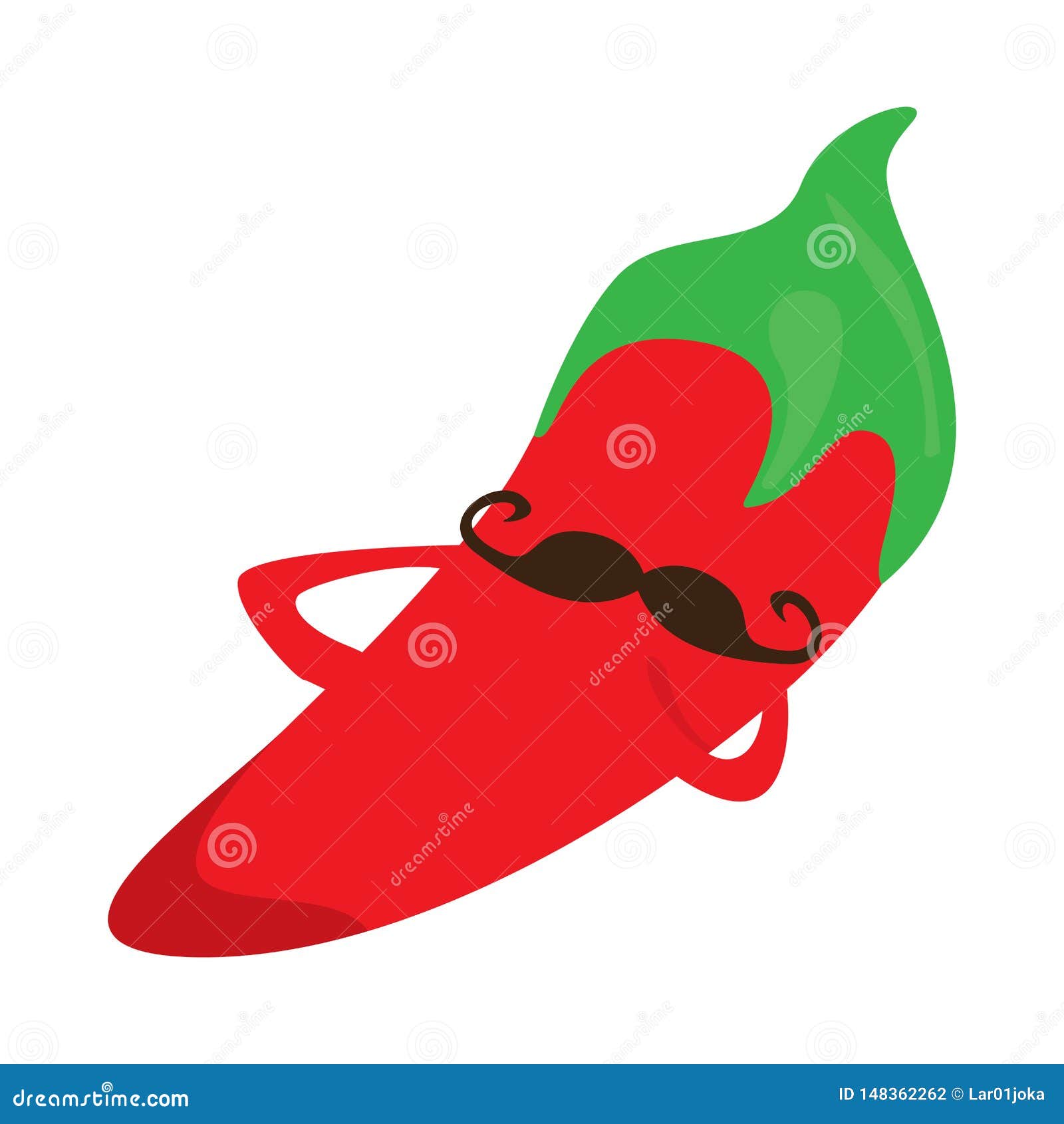 Isolated Red Chili Pepper Cartoon Image Stock Vector - Illustration of ...