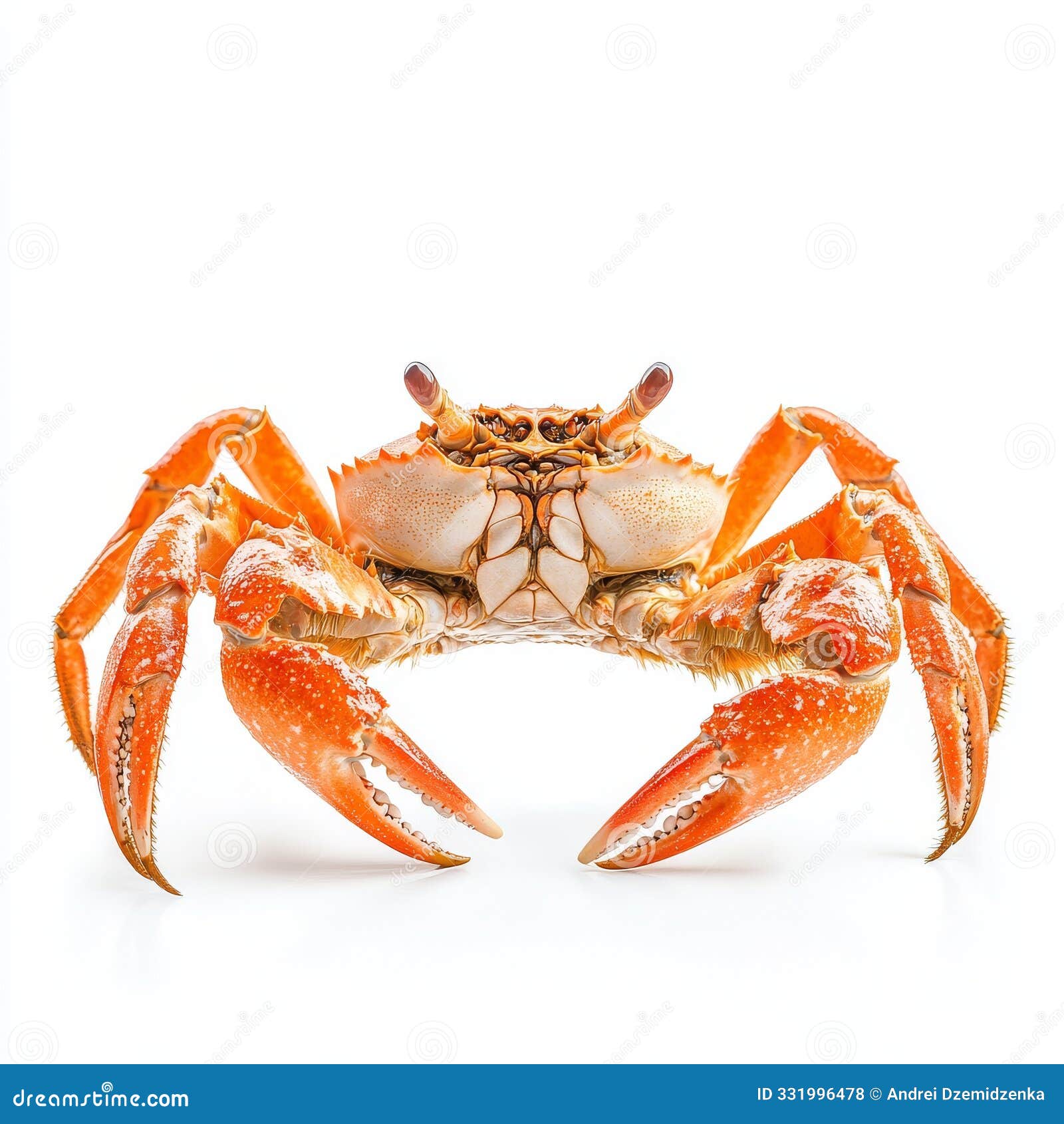 Isolated Red Crab Front View on Transparent Background Stock Photo ...