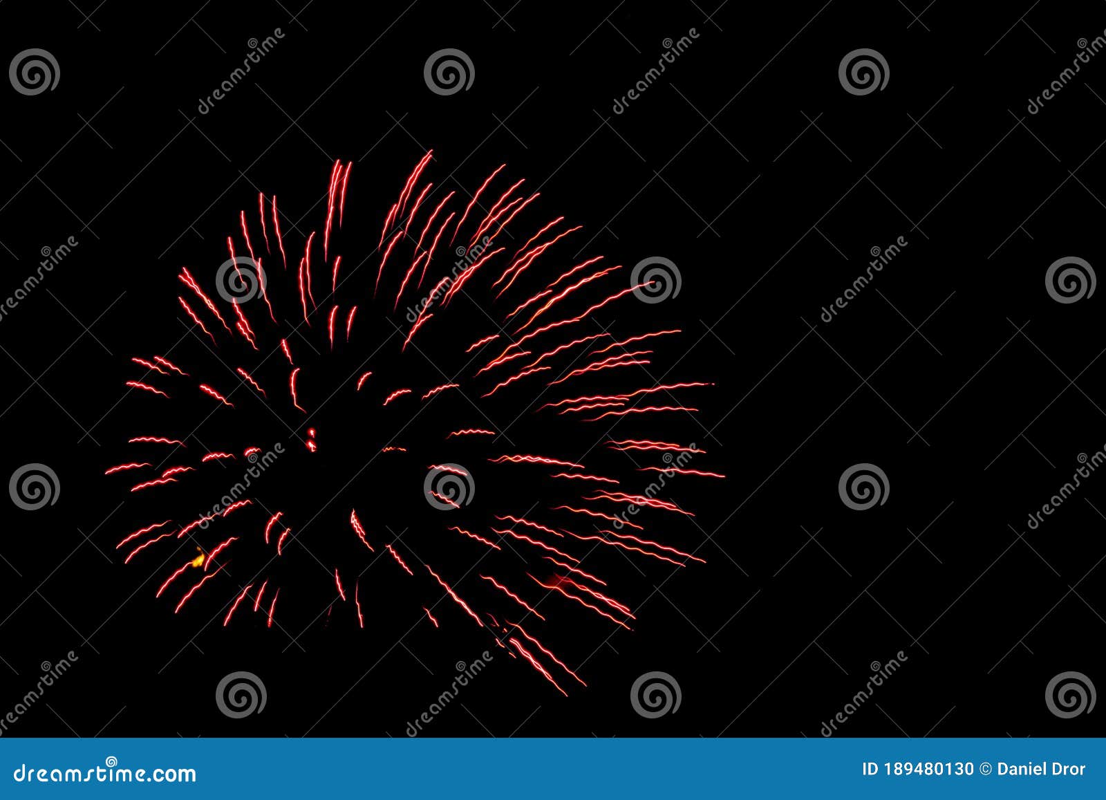 Isolated red firework stock photo. Image of lifestyle - 189480130