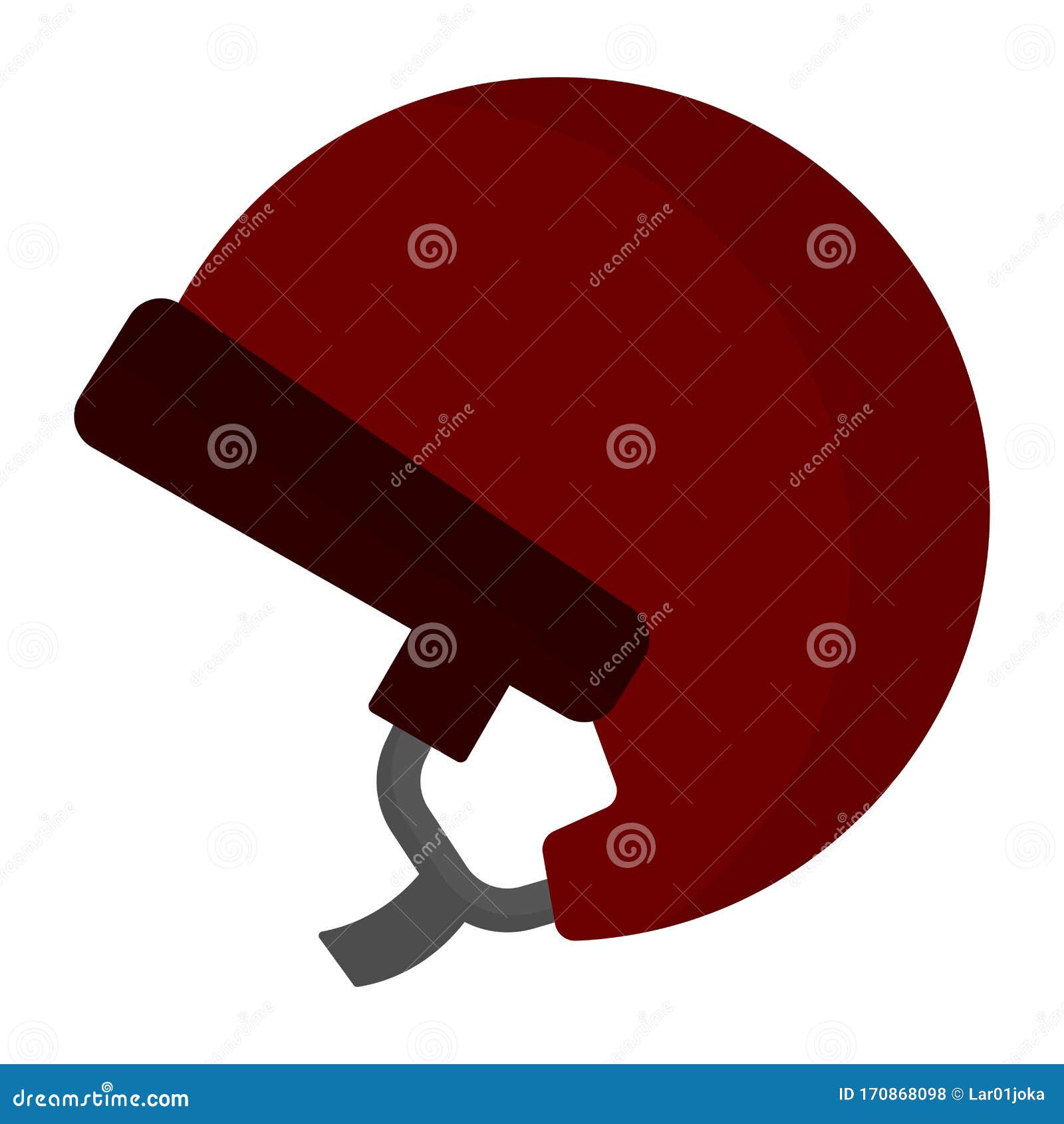 Isolated red helmet image stock vector. Illustration of clipart - 170868098