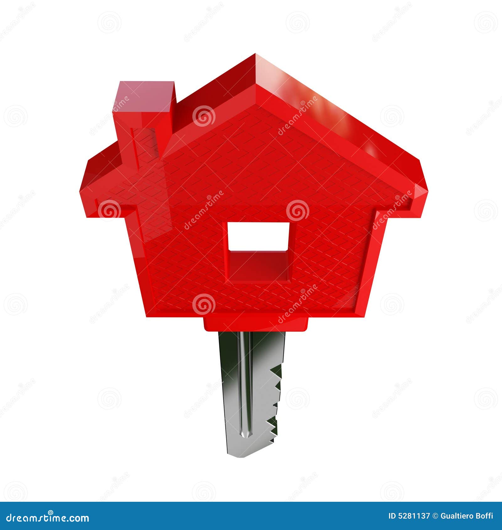 Isolated red house key stock illustration. Illustration of architecture ...