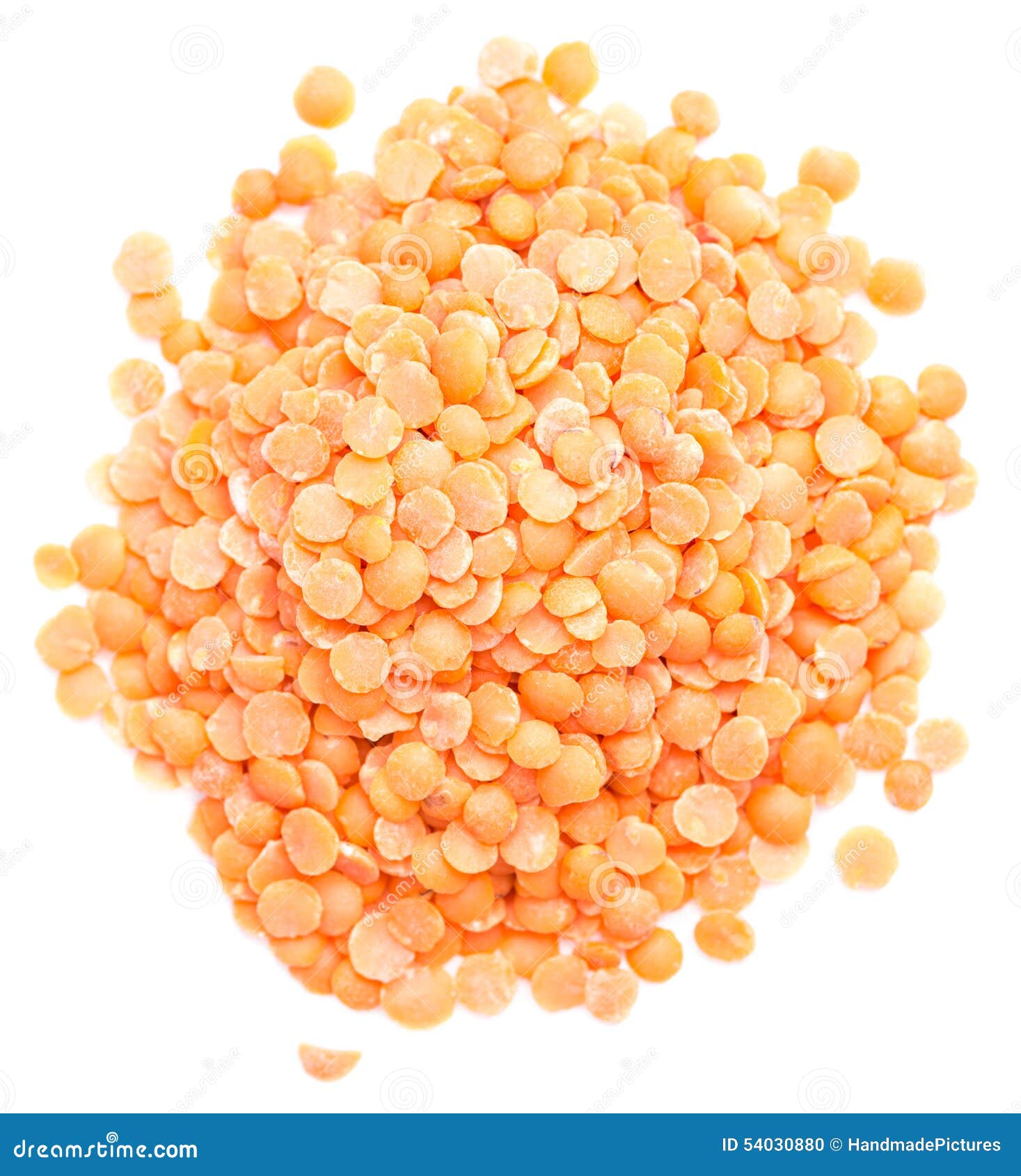 Isolated Red Lentils stock photo. Image of detail, nutrition - 54030880