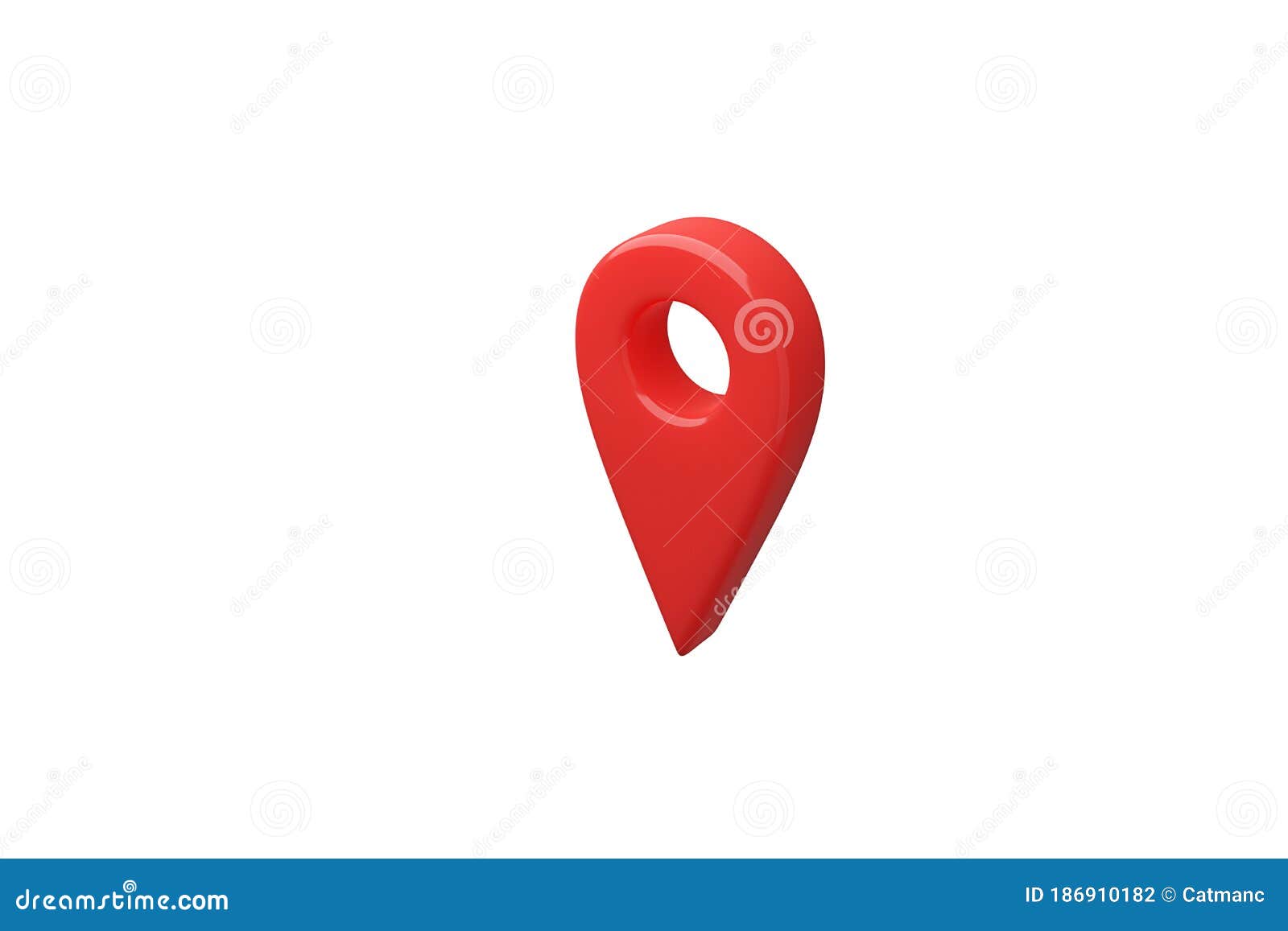 Isolated Red Map Pointer on White Background Stock Illustration ...