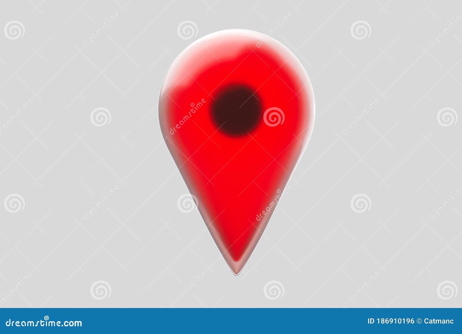 Isolated Red Map Pointer on White Background Stock Illustration ...