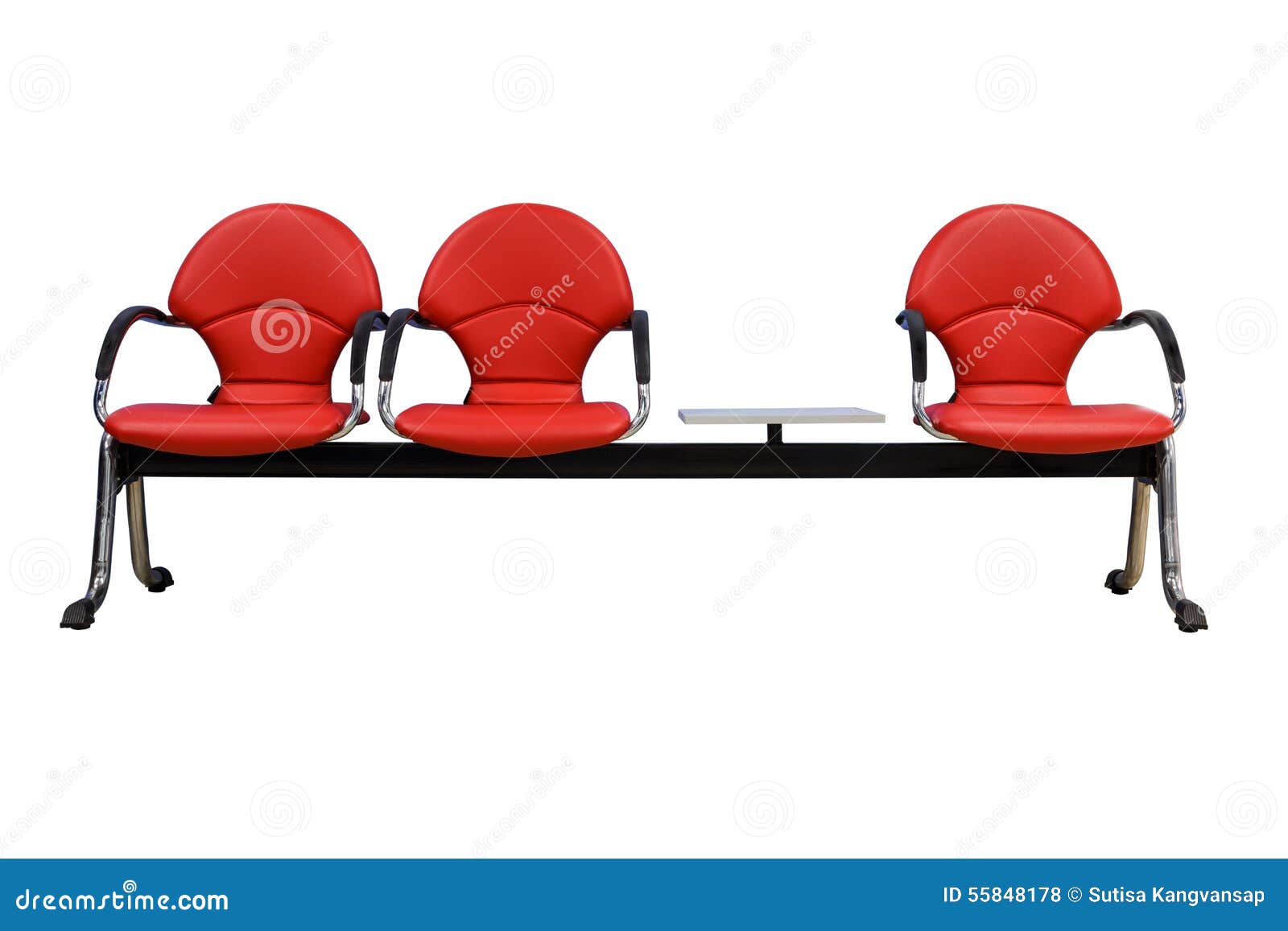 Isolated Red Modern Seats on White Stock Photo - Image of clean, orange ...