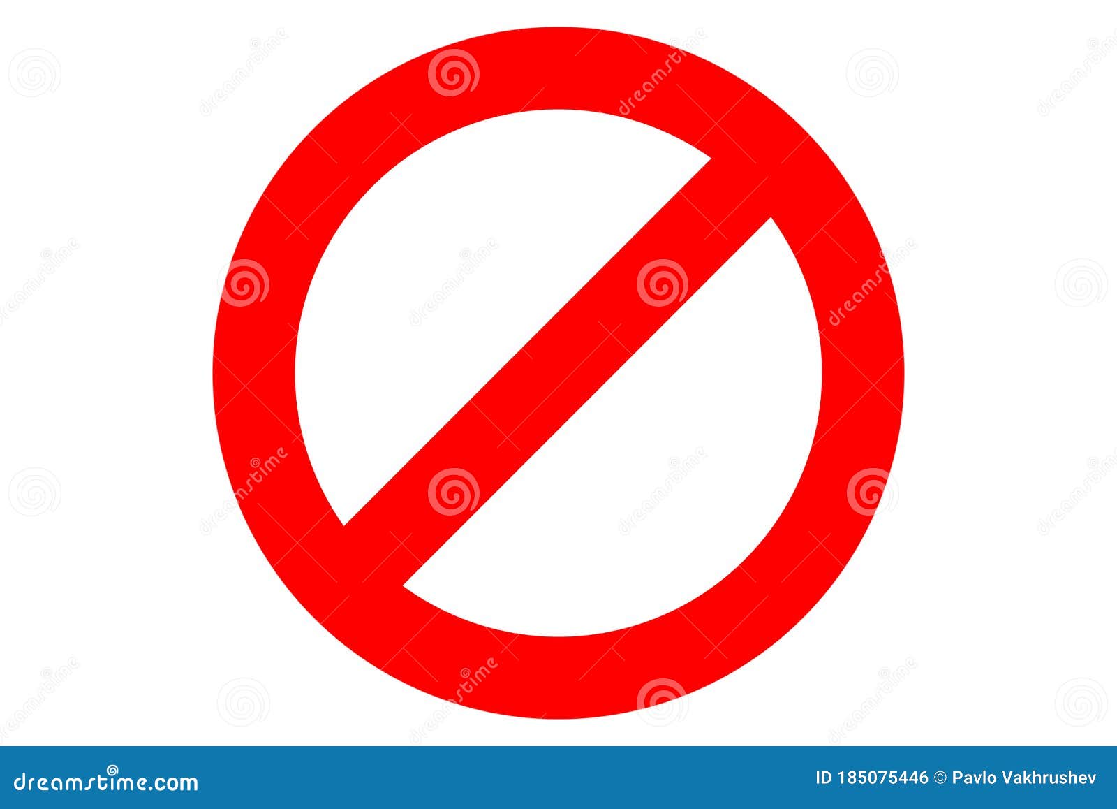 Isolated Red Not Allowed Sign Stock Illustration - Illustration of ...
