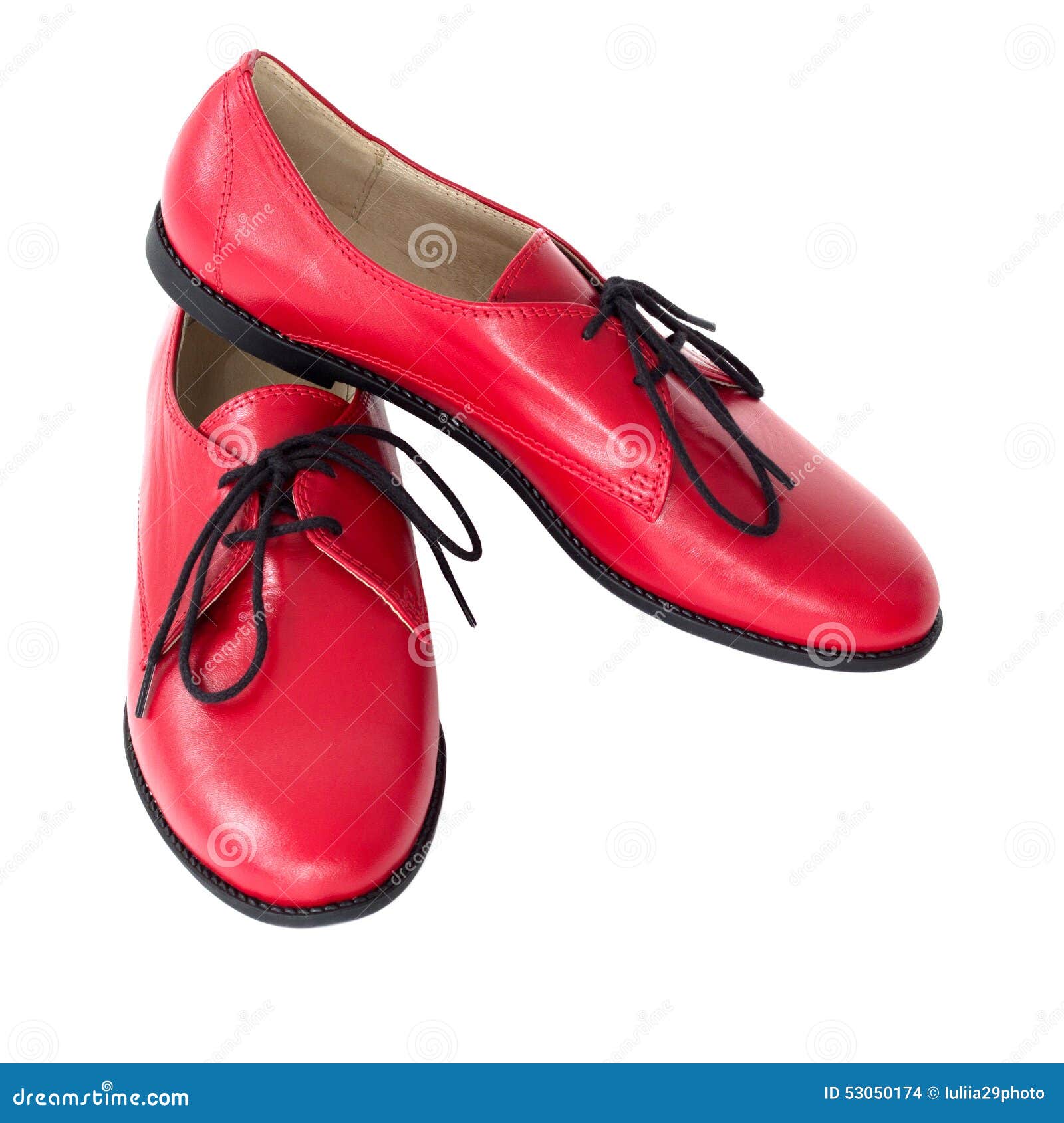 Isolated red Oxford shoes. stock photo. Image of footwear - 53050174