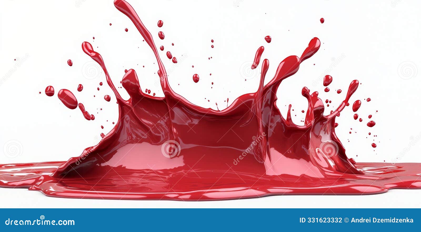 Isolated Red Paint Splash on Transparent Background - Stock Image Stock ...