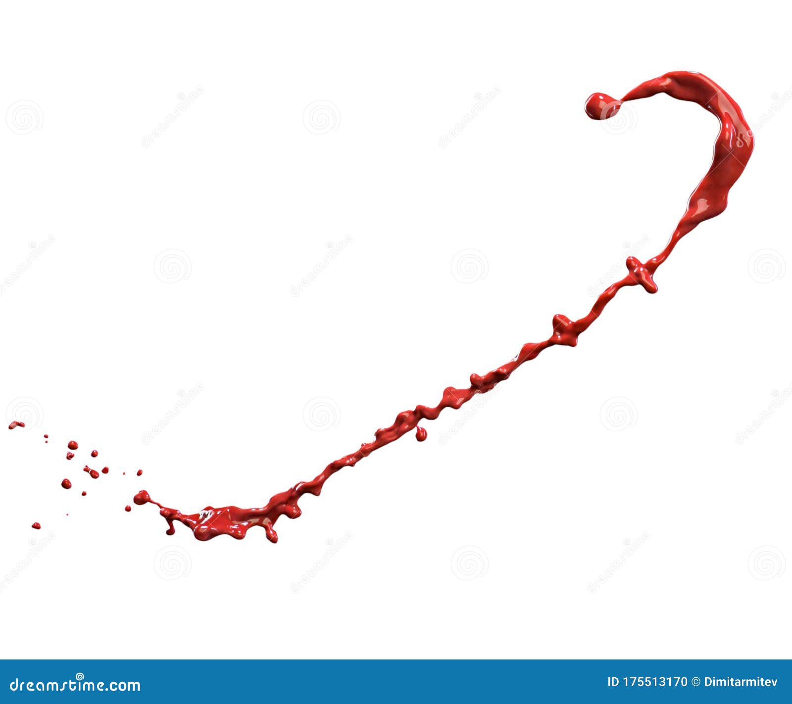 Isolated Red Paint Splashes on White Background Stock Photo - Image of ...
