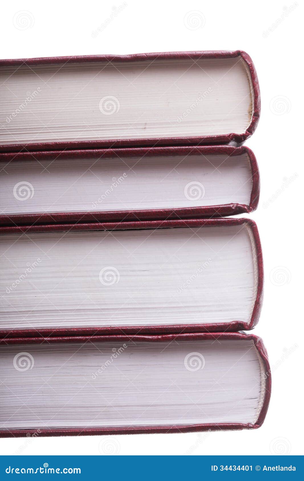 Isolated red pile books stock image. Image of paper, color - 34434401