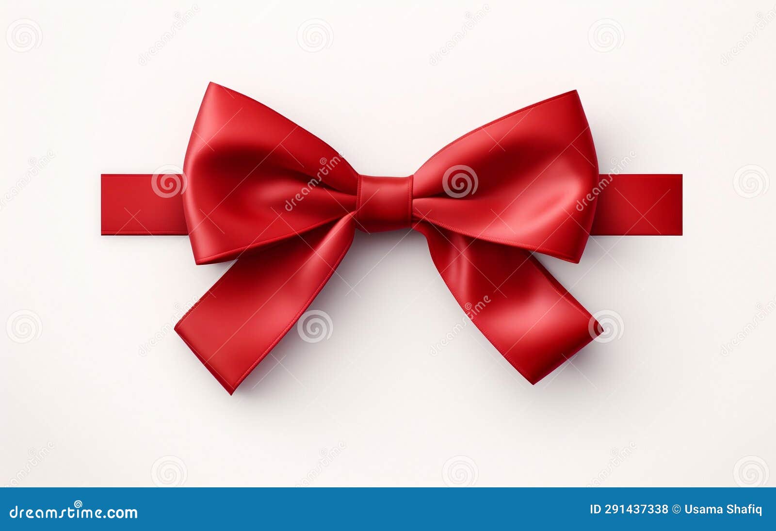 Isolated Red Ribbon on White Background. Stock Photo - Image of ...