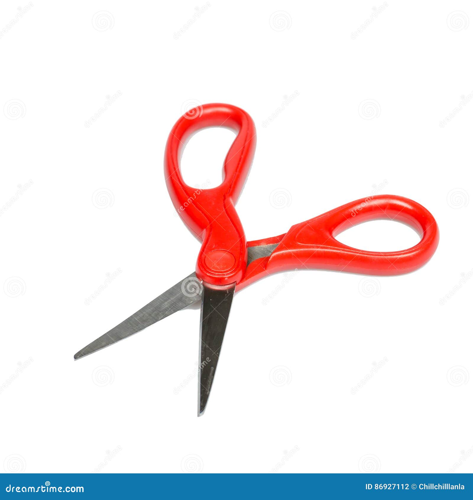 Isolated red scissors stock photo. Image of metallic - 86927112