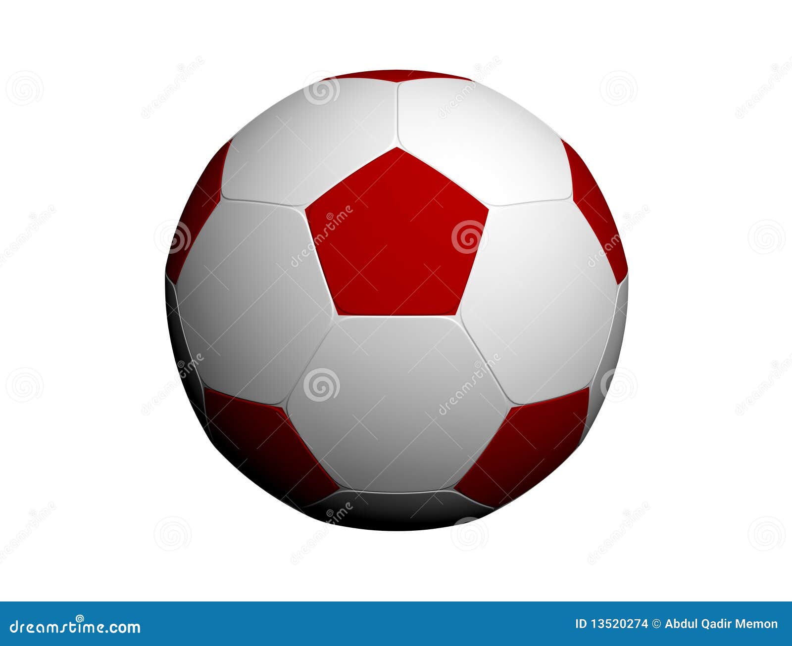 Isolated - Red Soccer Ball stock illustration. Illustration of isolate ...