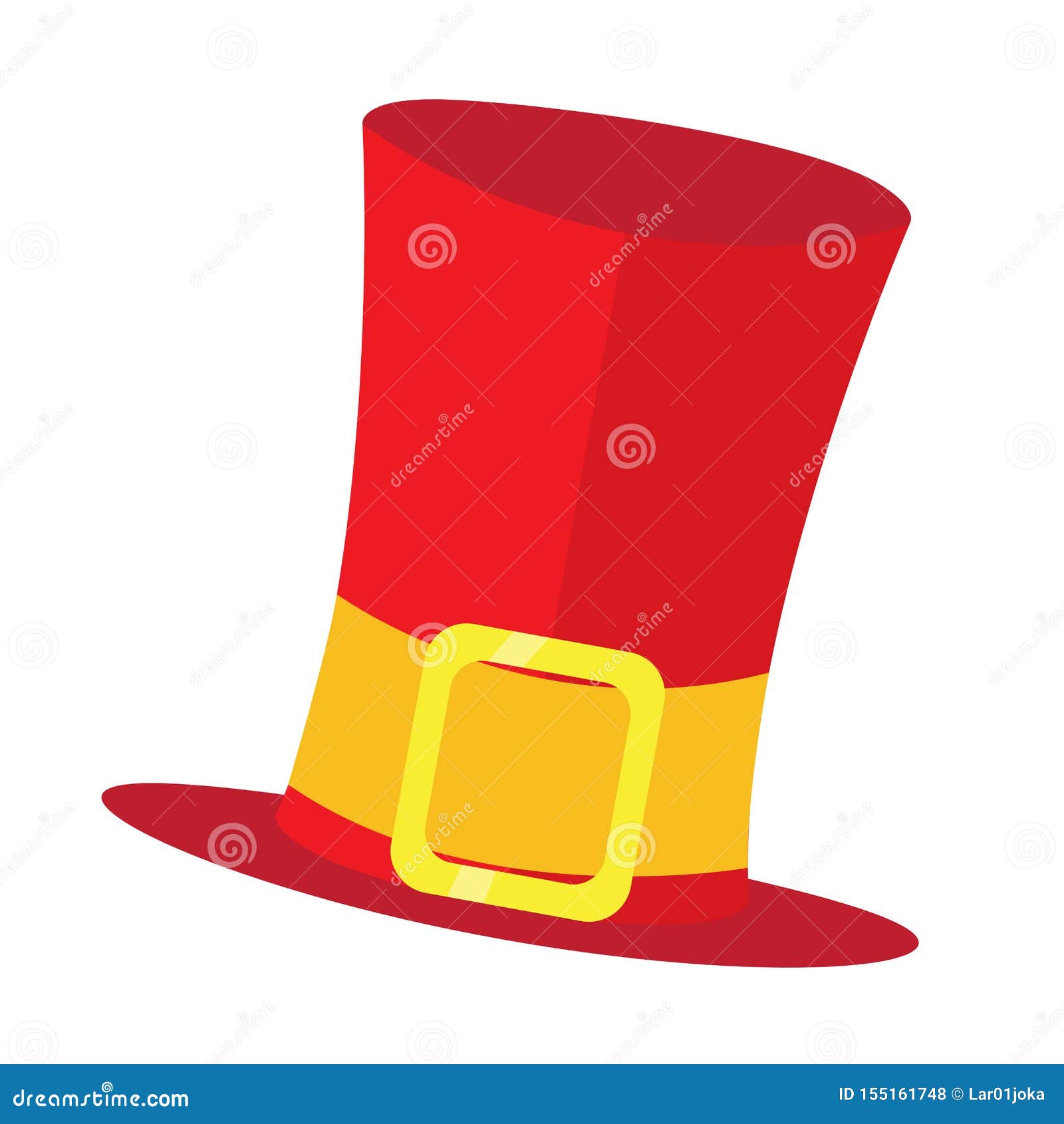 Isolated red tophat stock vector. Illustration of symbol - 155161748