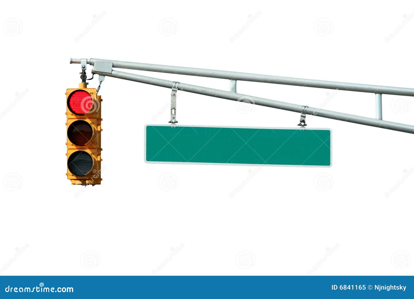 Traffic Signal Light With Red Color Of Cross Sign On Blue Sky And White ...