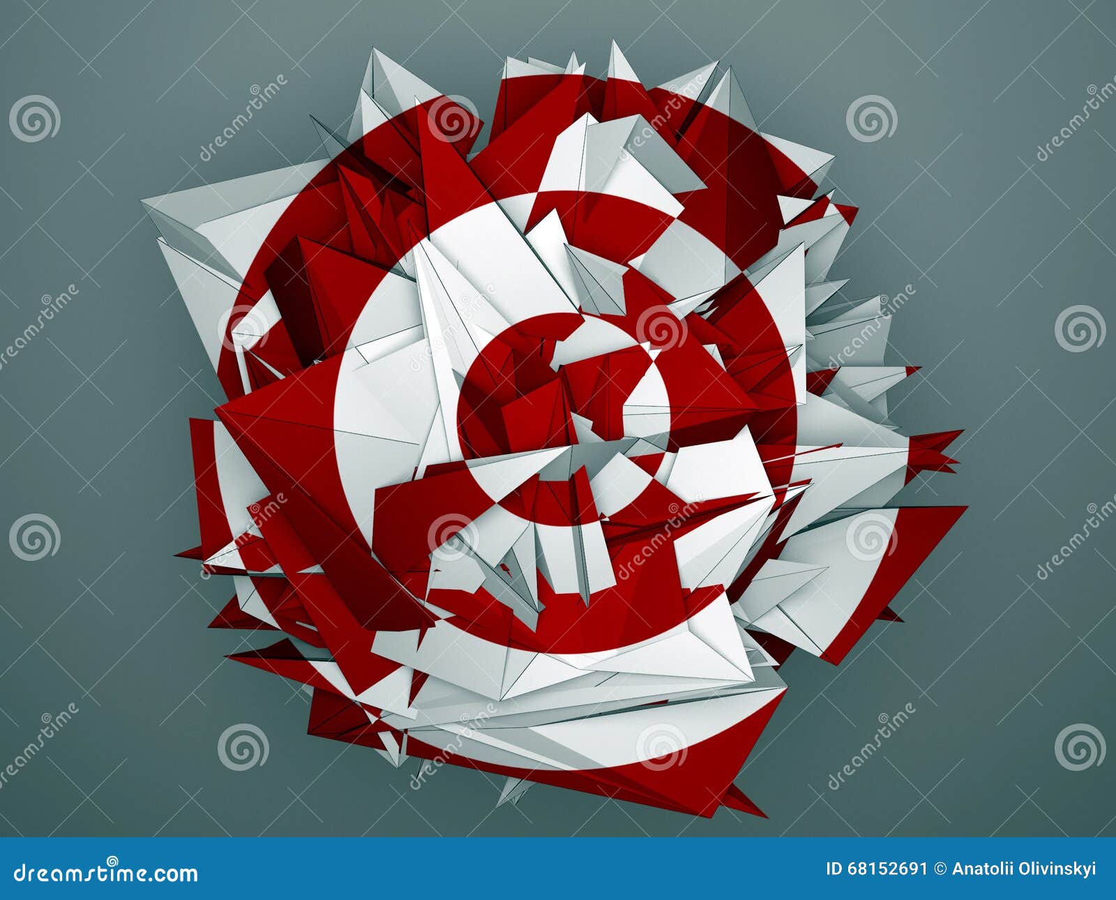 Isolated Red White Abstract Object Stock Illustration - Illustration of ...