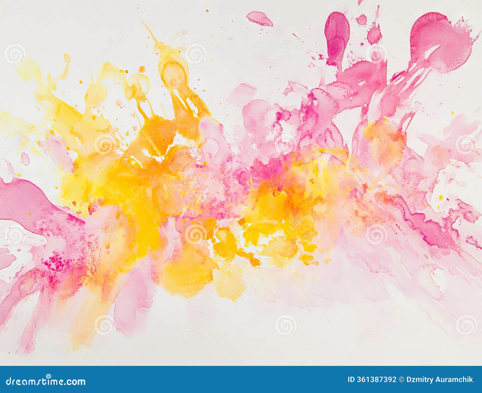 An Isolated Red and Yellow Watercolor Splash Border on a White ...