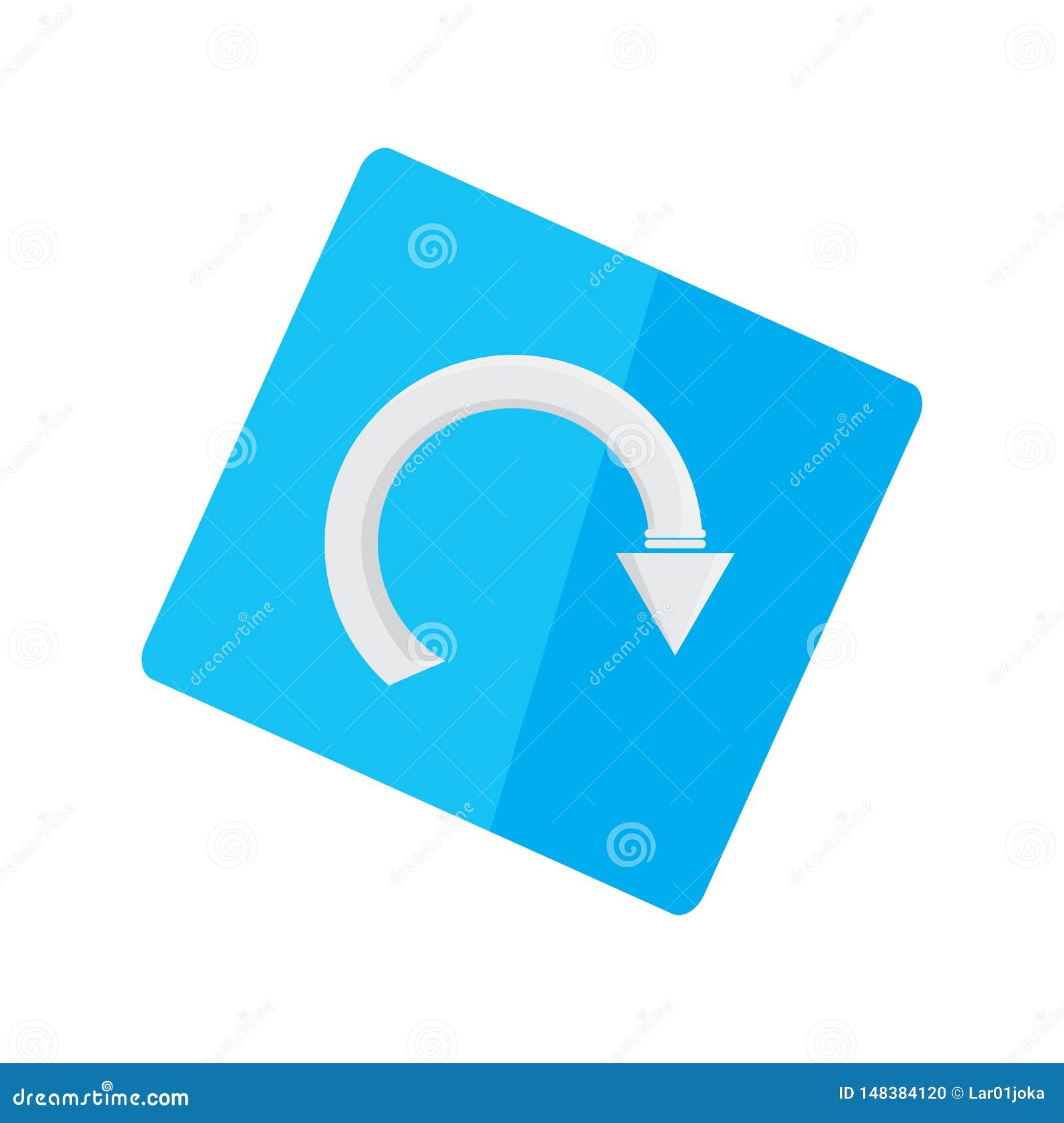 Isolated Refresh Symbol on a Sticker Stock Vector - Illustration of ...