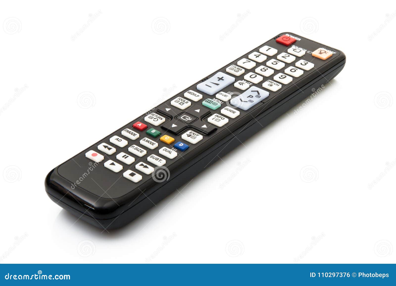 Isolated Remote Control in White Background Stock Photo - Image of ...
