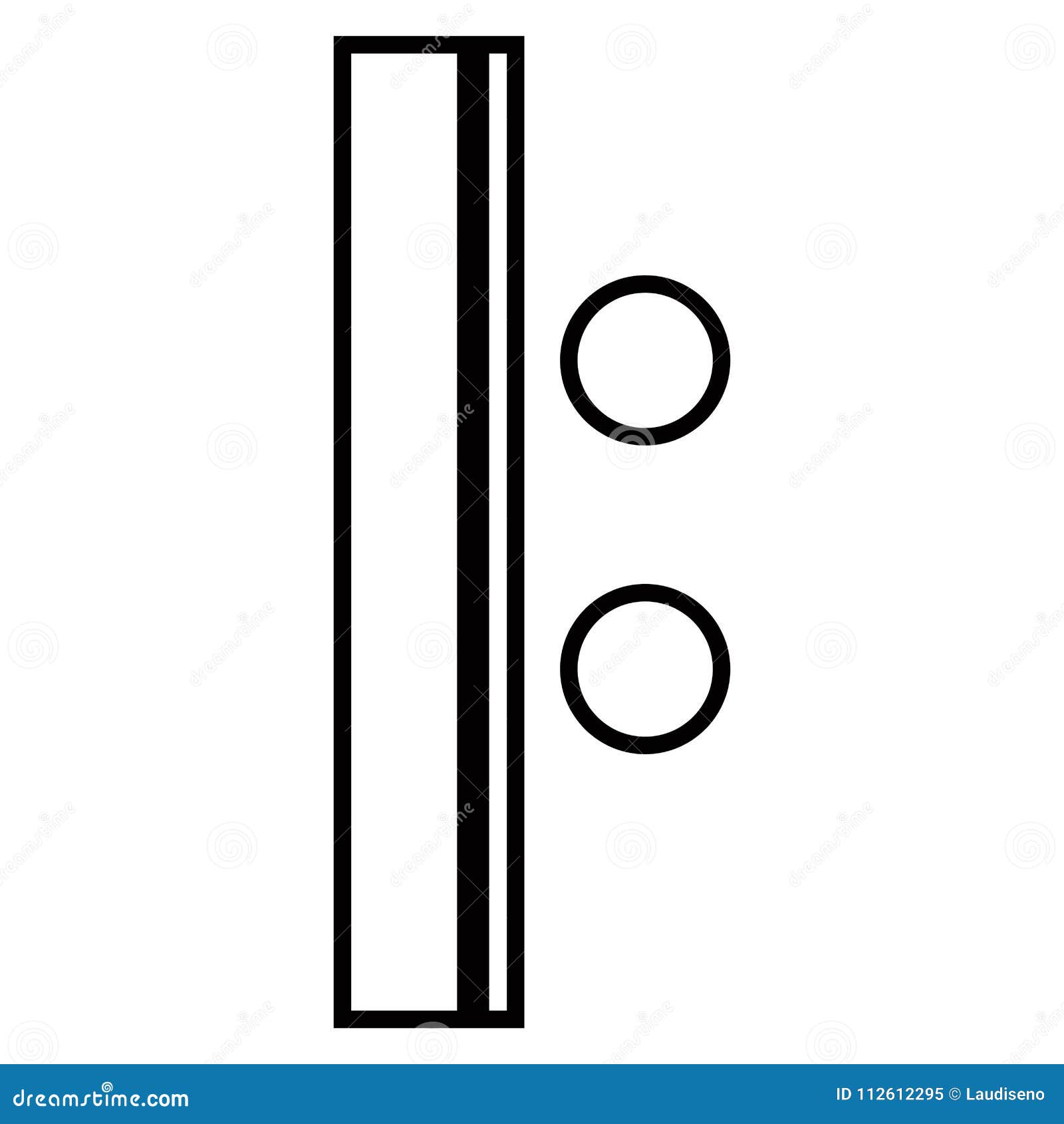 Isolated Repeat Sign. Musical Note Stock Vector - Illustration of line ...