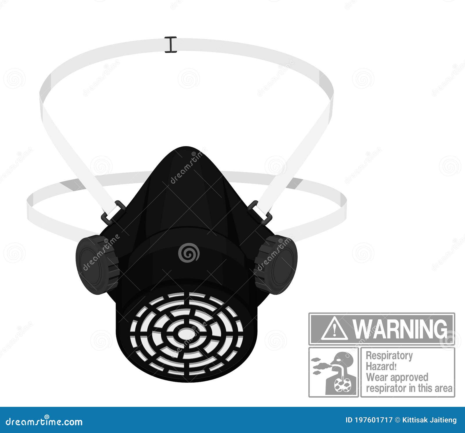 Isolated Respirator on Transparent Background Stock Vector ...