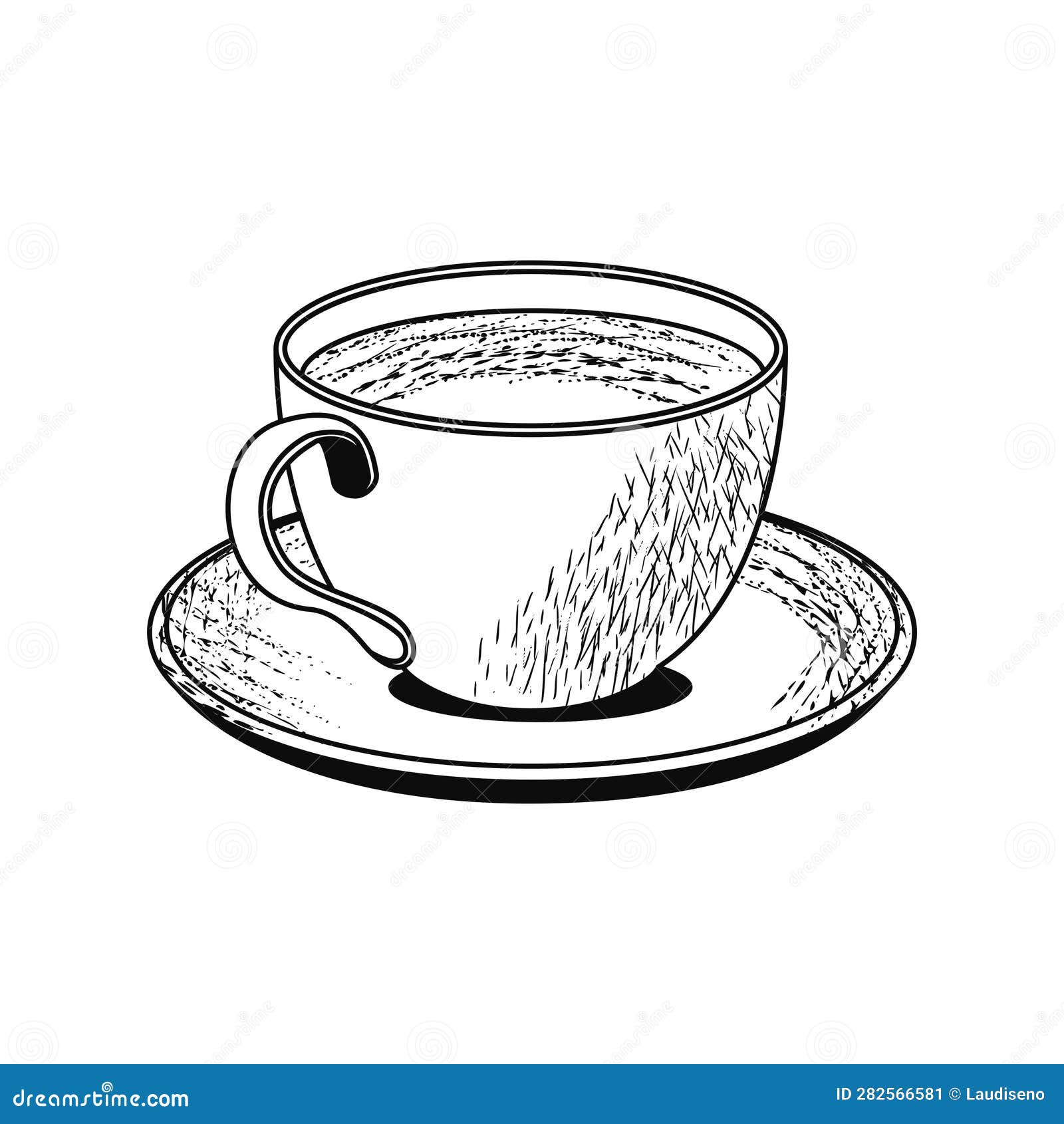 Isolated Retro Coffee Cup Sketch Vector Stock Vector - Illustration of ...