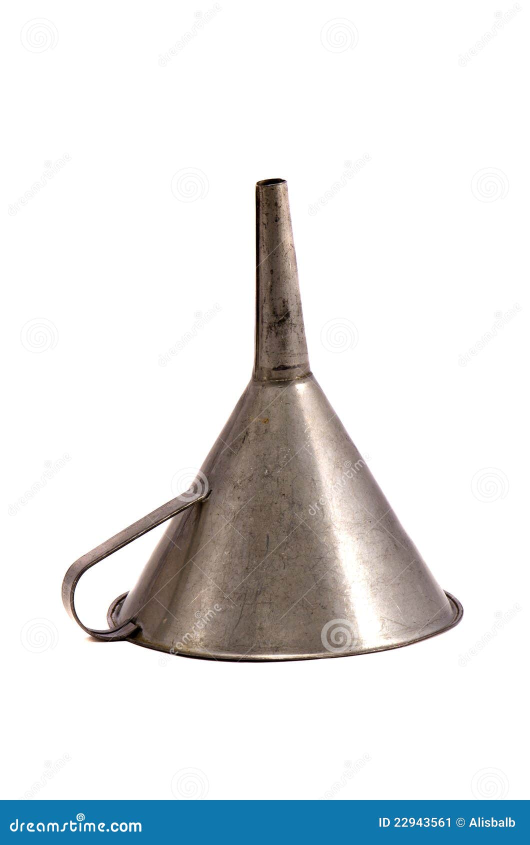 Isolated Retro Metallic Funnel Stock Image - Image of iron, cooking ...