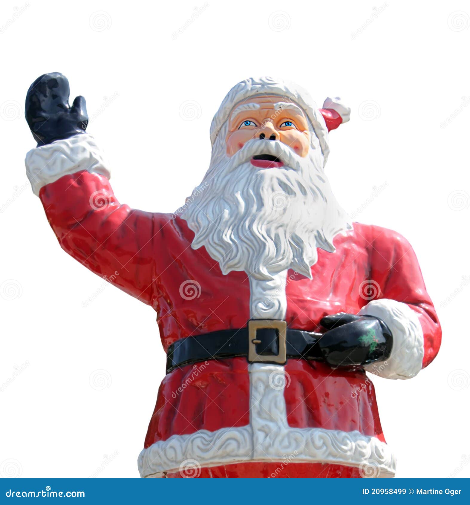 Isolated Retro Santa Claus Statue. Stock Image - Image of expression ...