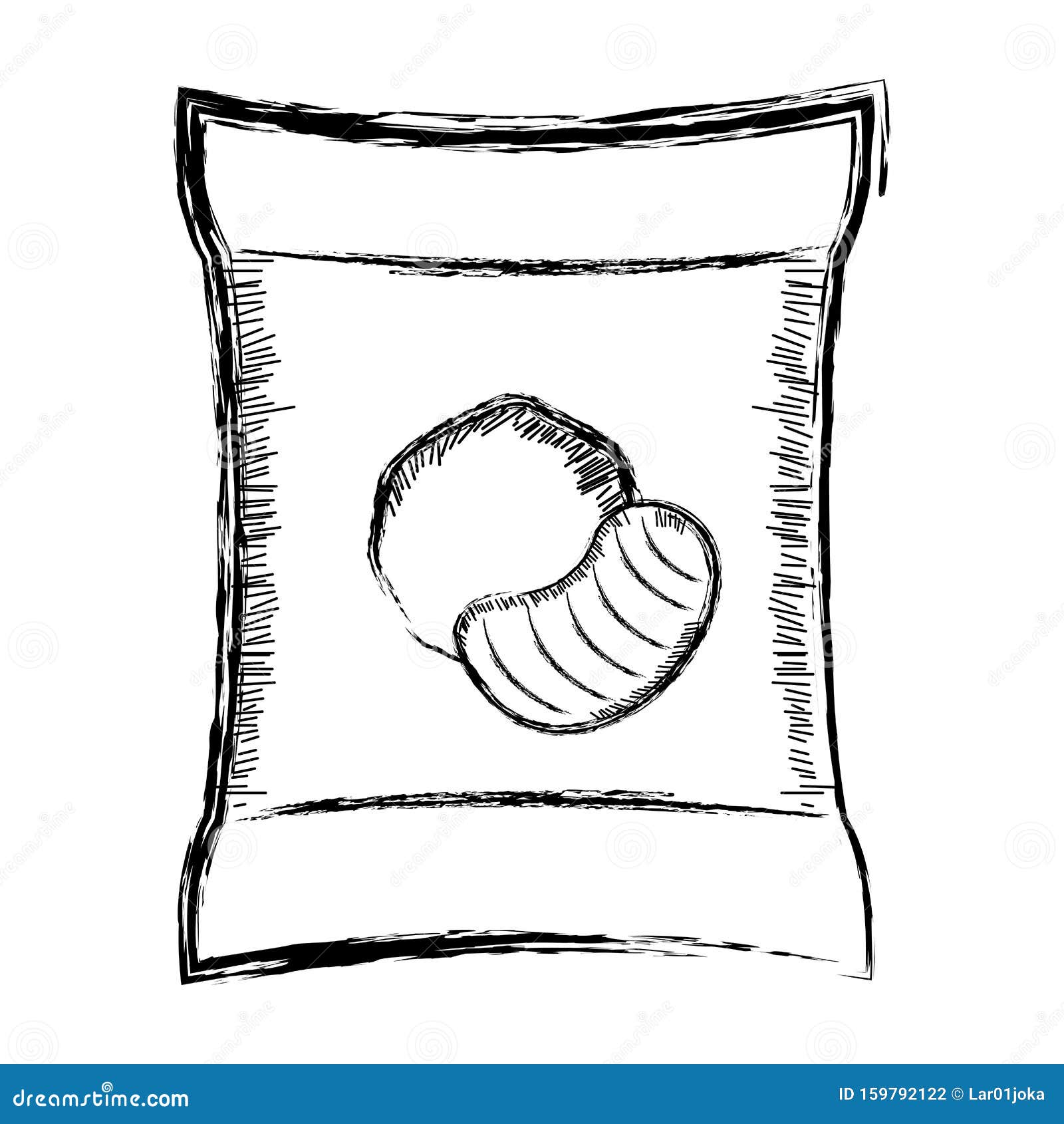 Isolated Retro Sketch of Chips Stock Vector - Illustration of cuisine ...
