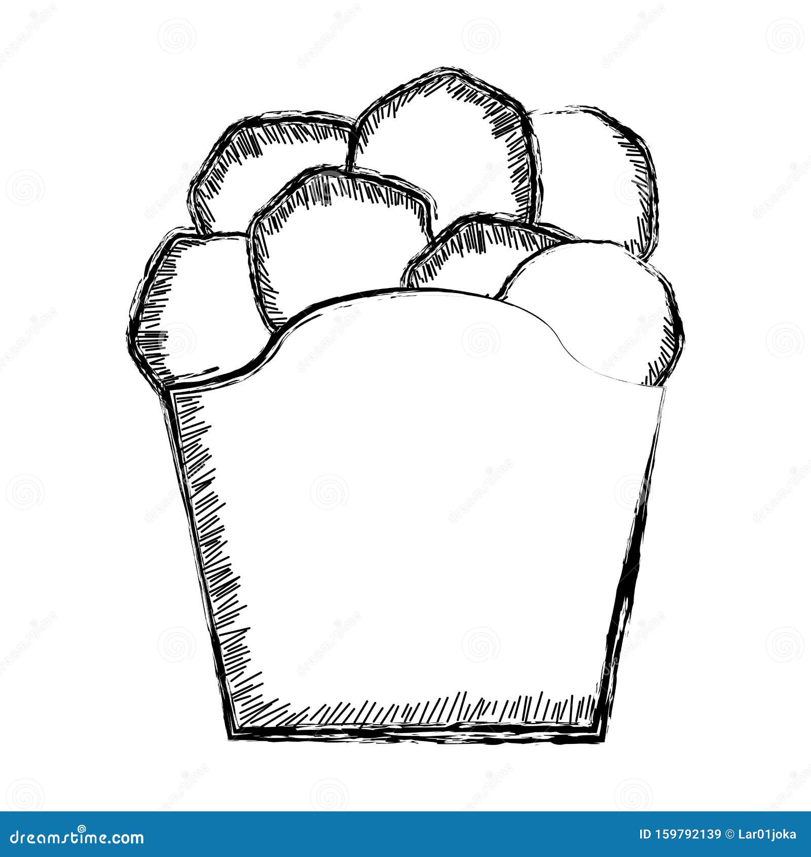 Isolated Retro Sketch of Chips Stock Vector - Illustration of menu ...