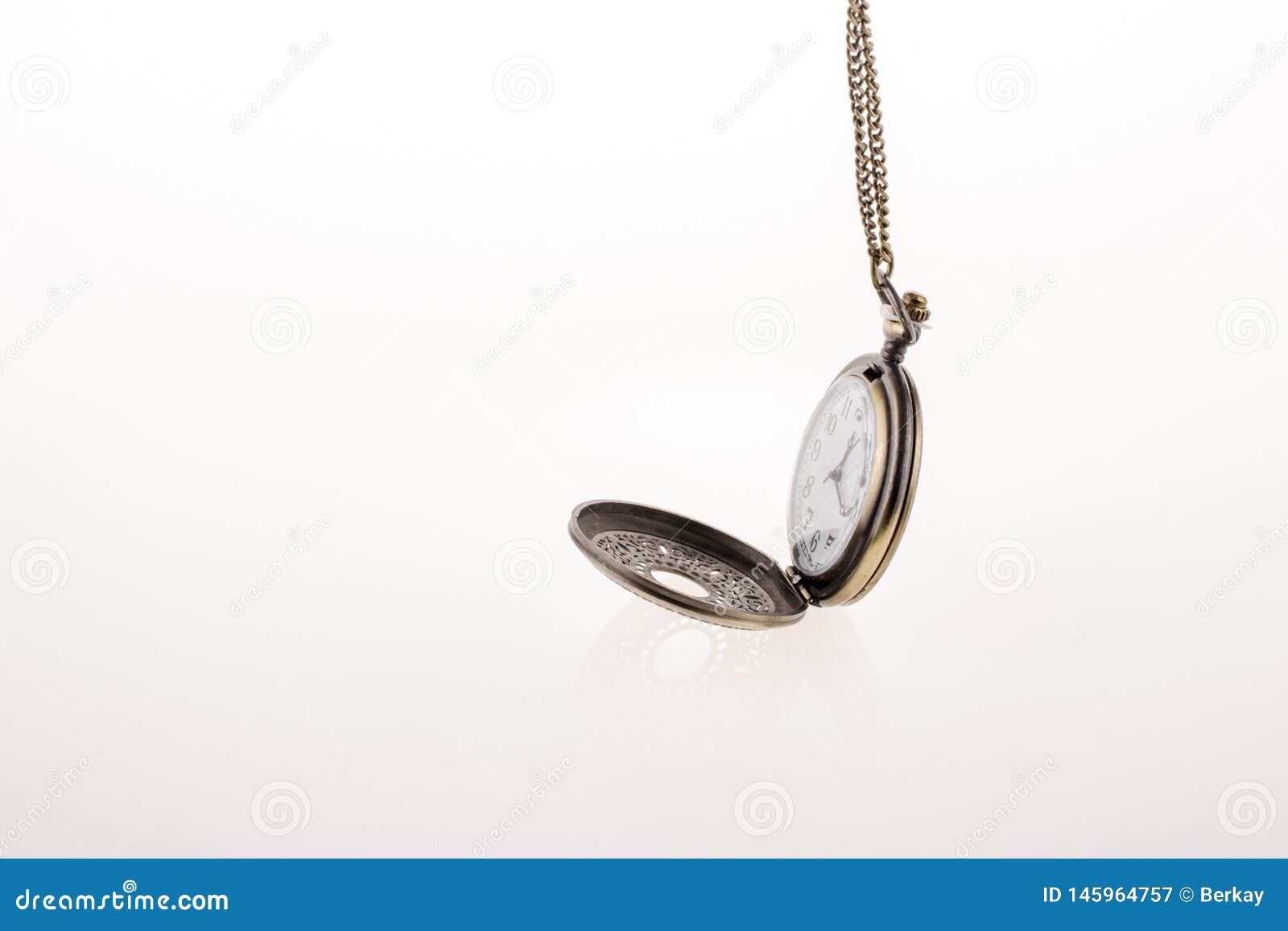 Isolated Retro Styled Pocket Watch Stock Image - Image of styled ...