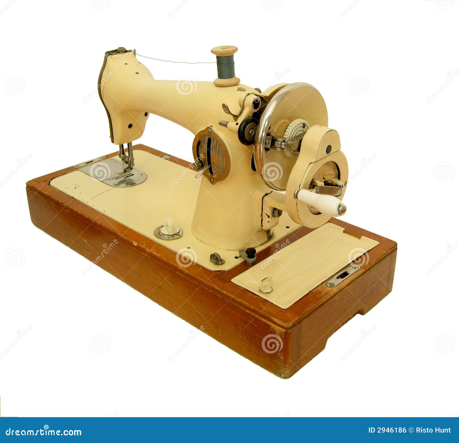 Isolated Retro Sweing Machine Stock Photo - Image of grunge, dressmaker ...