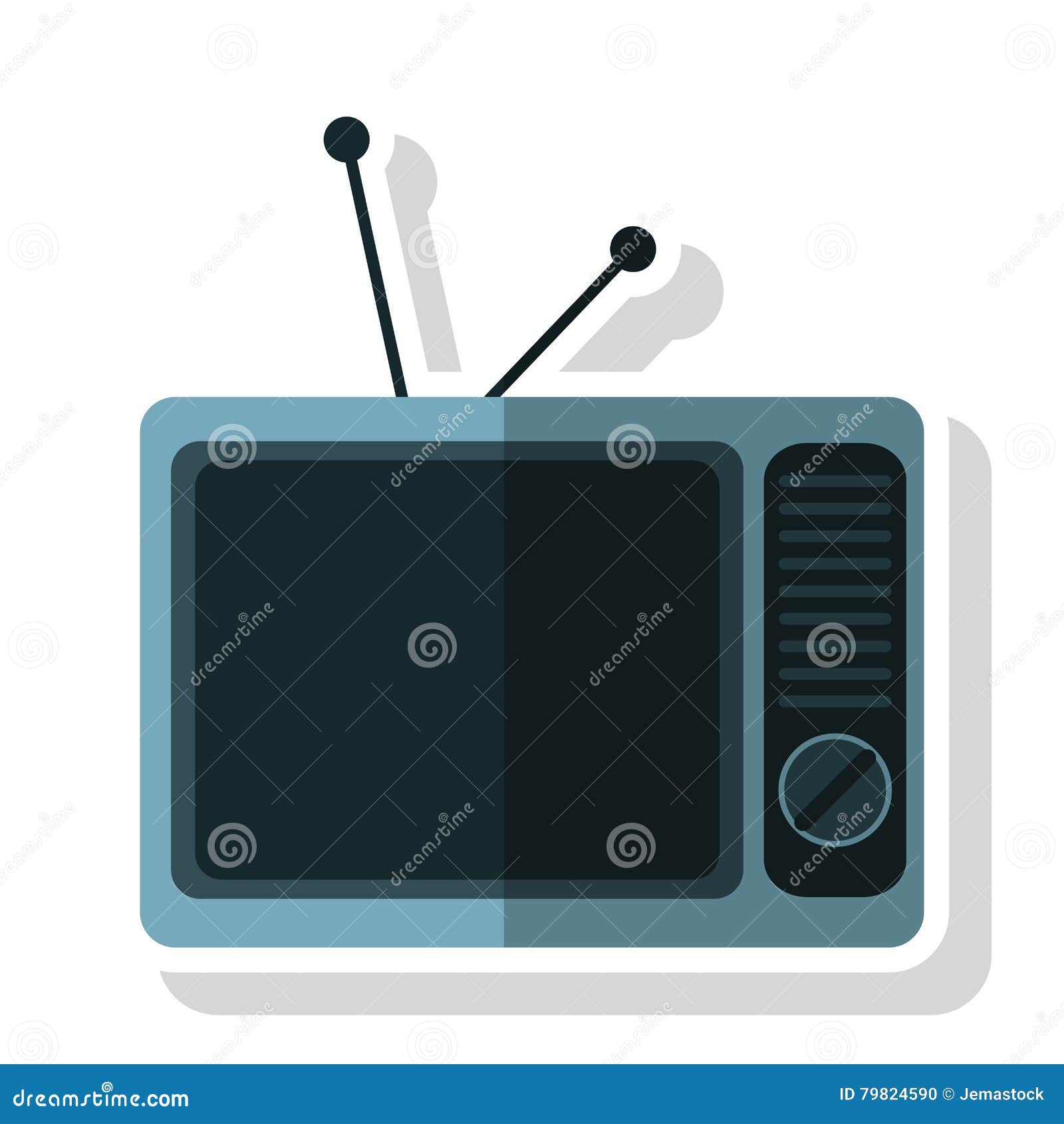 Isolated retro tv design stock illustration. Illustration of screen ...