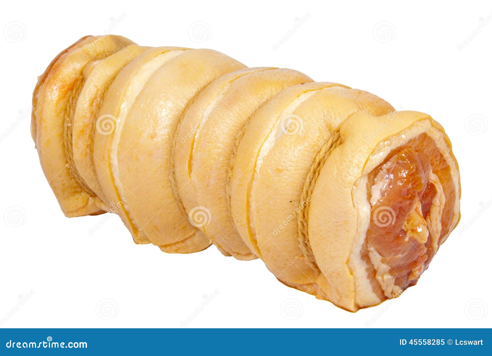 Isolated Rght Side View of Uncooked Rolled Pork Roast Stock Image ...