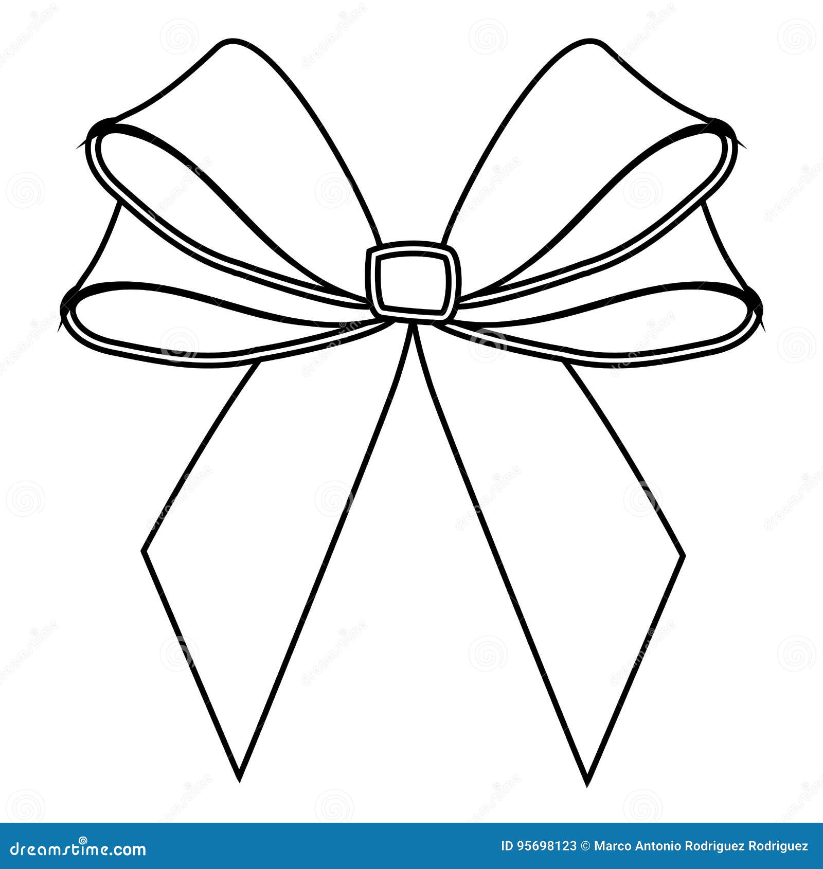 Isolated ribbon outline stock vector. Illustration of beautiful - 95698123