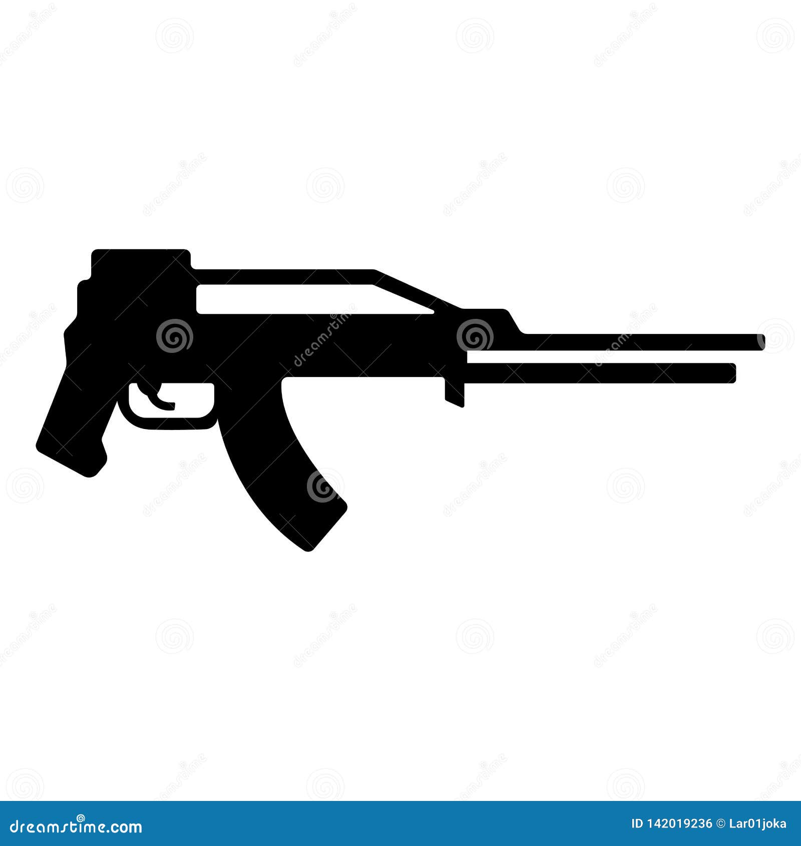 Isolated rifle icon stock vector. Illustration of vector - 142019236