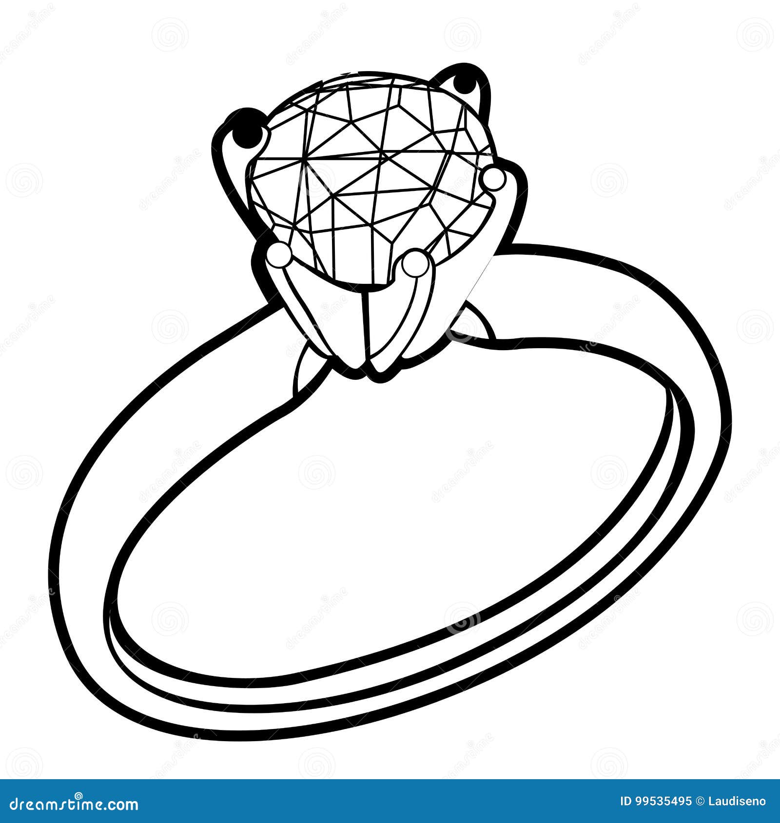 Isolated ring outline stock vector. Illustration of gemstone - 99535495