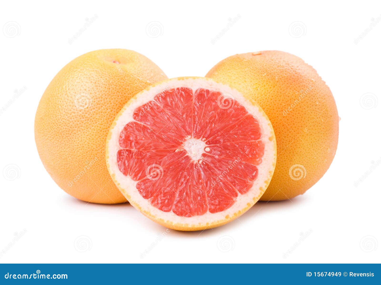 Isolated Ripe Grapefruit and Slice Stock Image - Image of dieting ...
