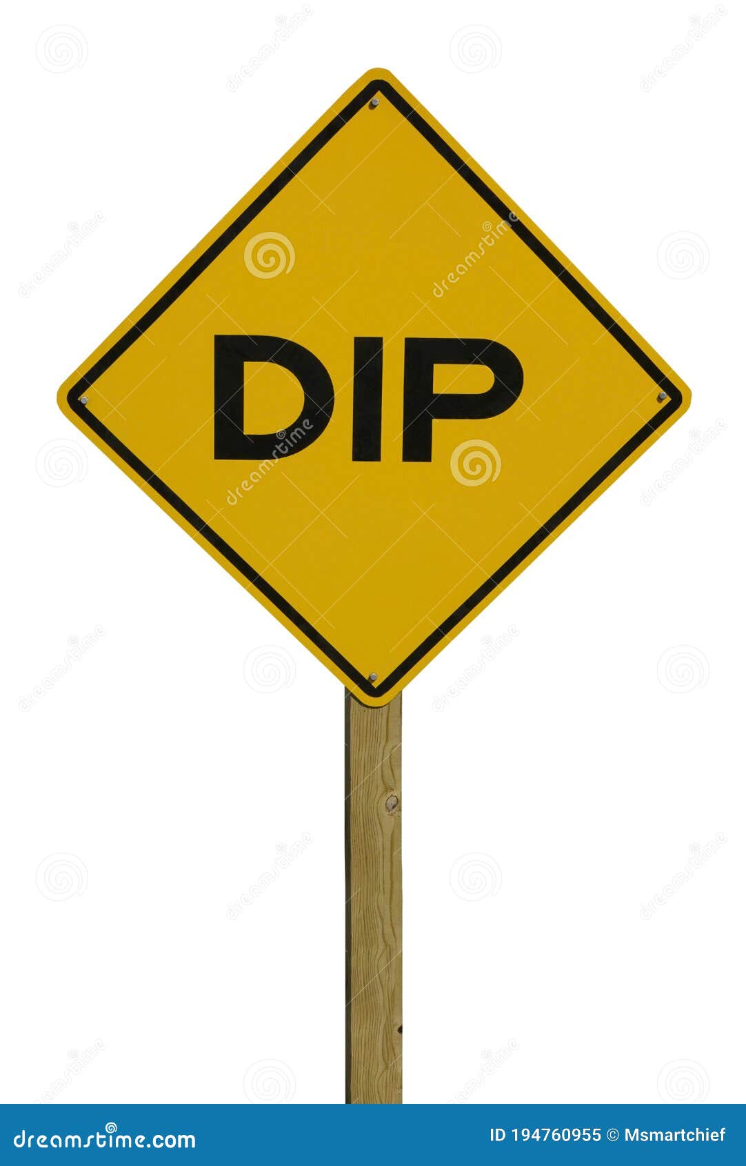 Isolated Road Traffic DIP Sign Stock Image - Image of diamond, danger ...