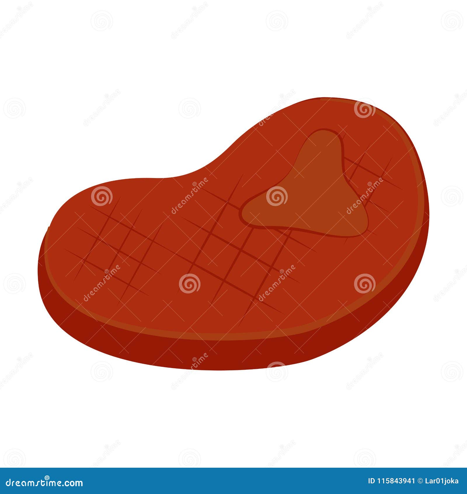 Isolated roasted beef icon stock vector. Illustration of icon - 115843941