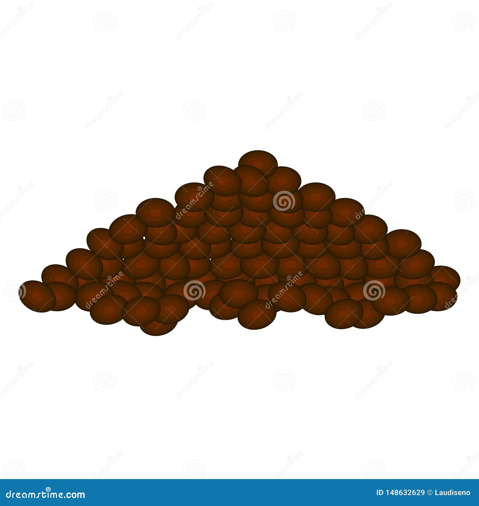 Isolated Roasted Coffee Beans Icon Image Stock Vector - Illustration of ...