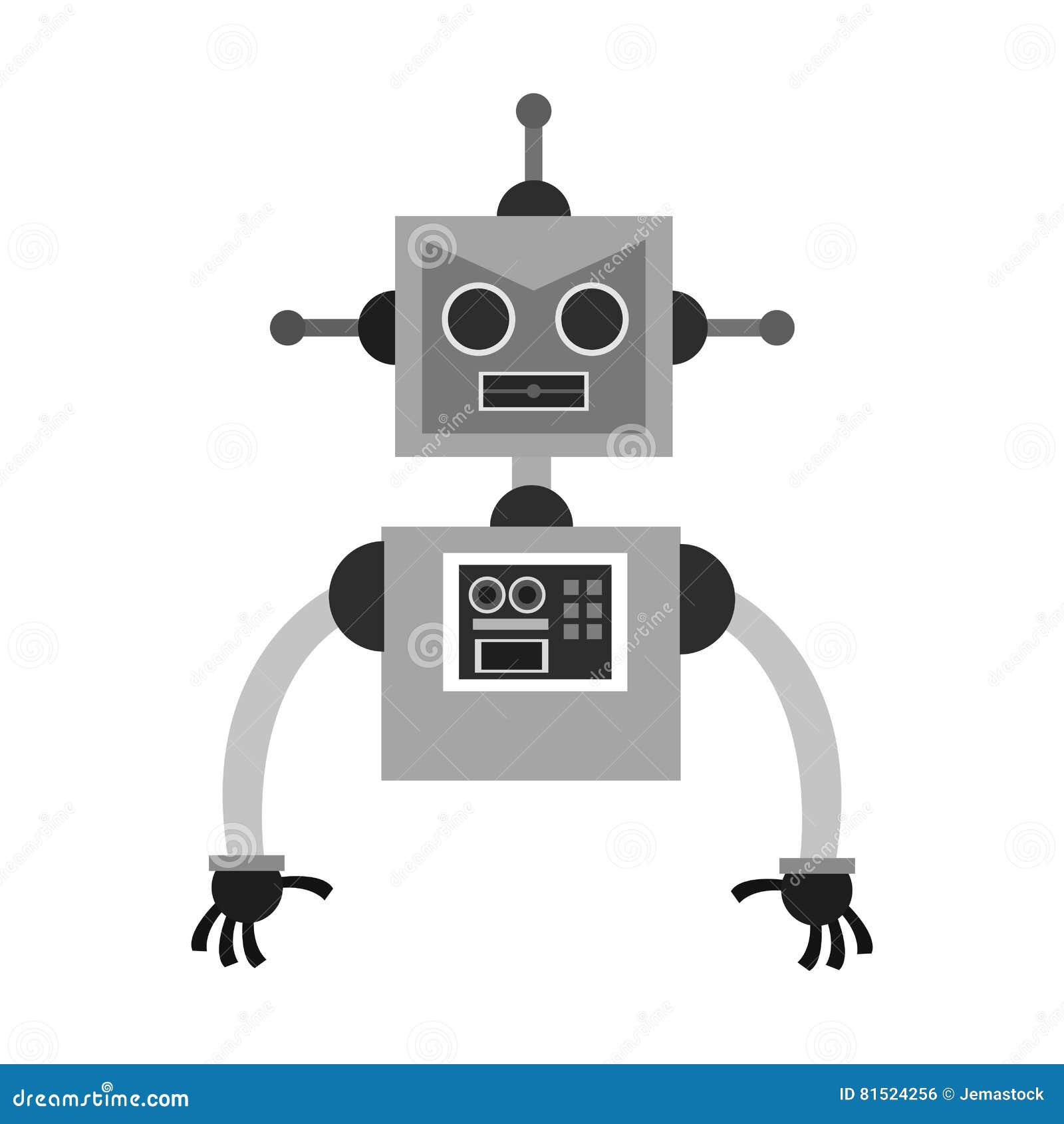 Isolated Robot Cartoon Design Stock Vector - Illustration of vector ...