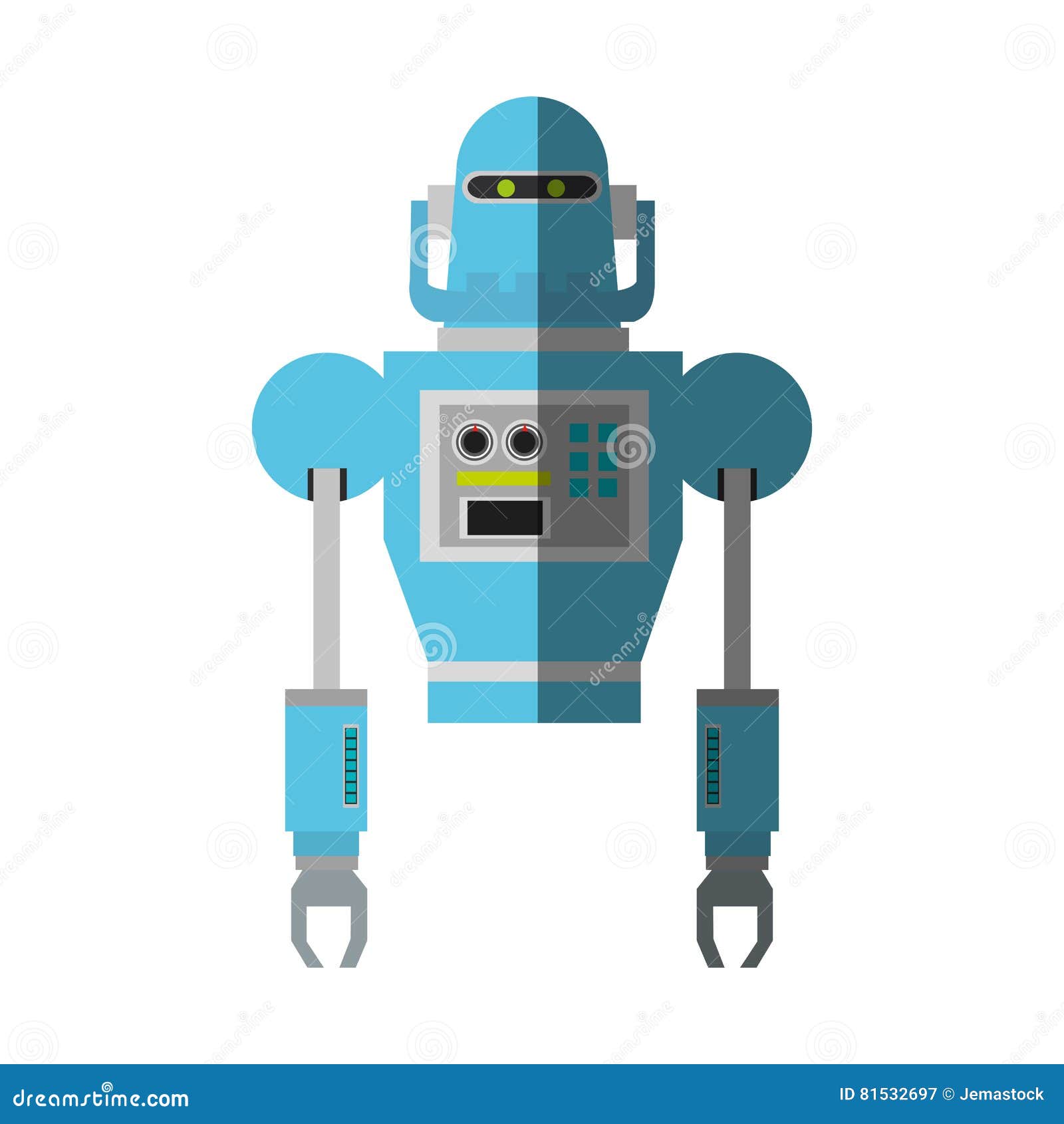 Isolated Robot Cartoon Design Stock Vector - Illustration of system ...